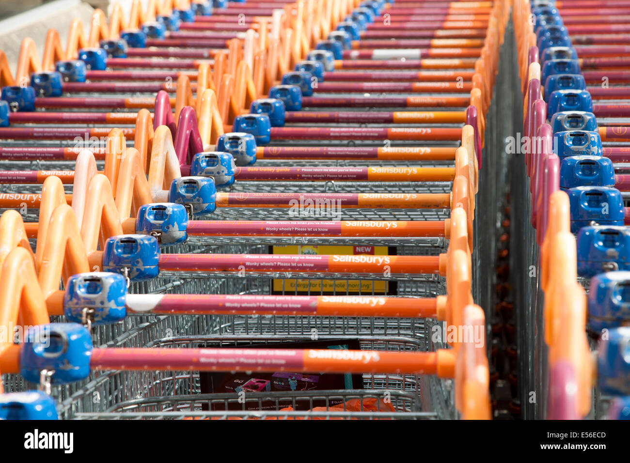 Shopping trolley uk sainsburys hi-res stock photography and images - Alamy