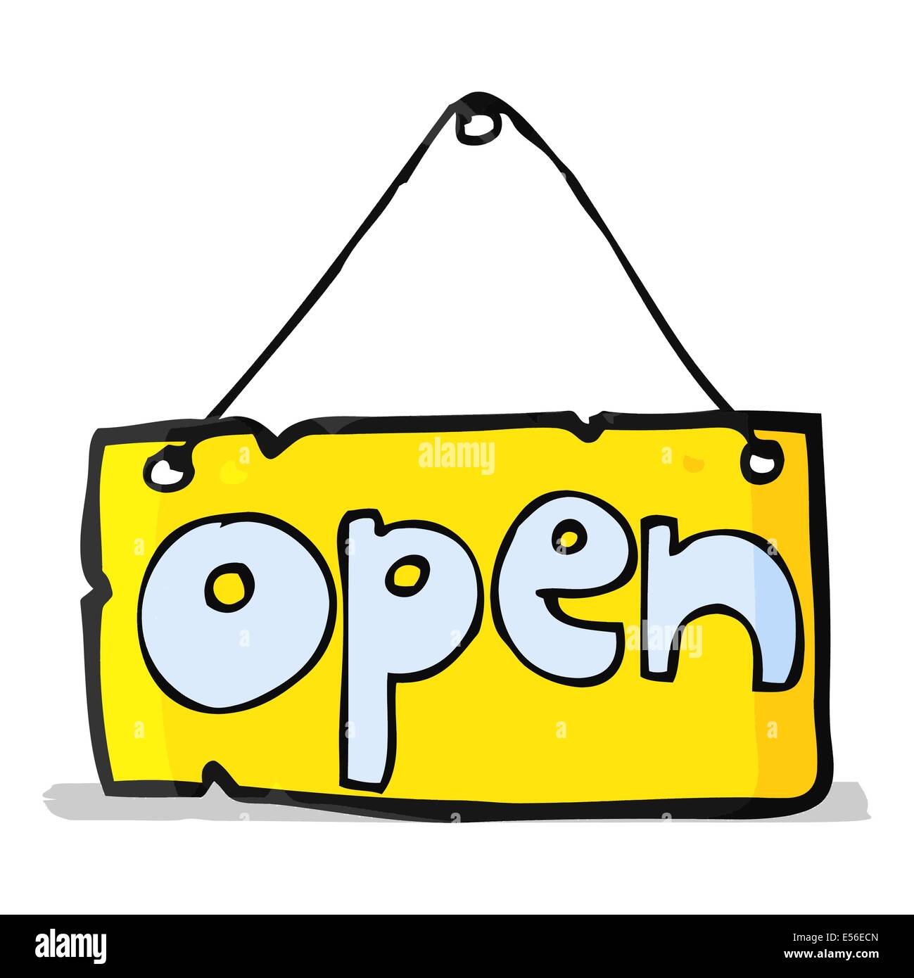 cartoon open shop sign Stock Vector Image & Art - Alamy