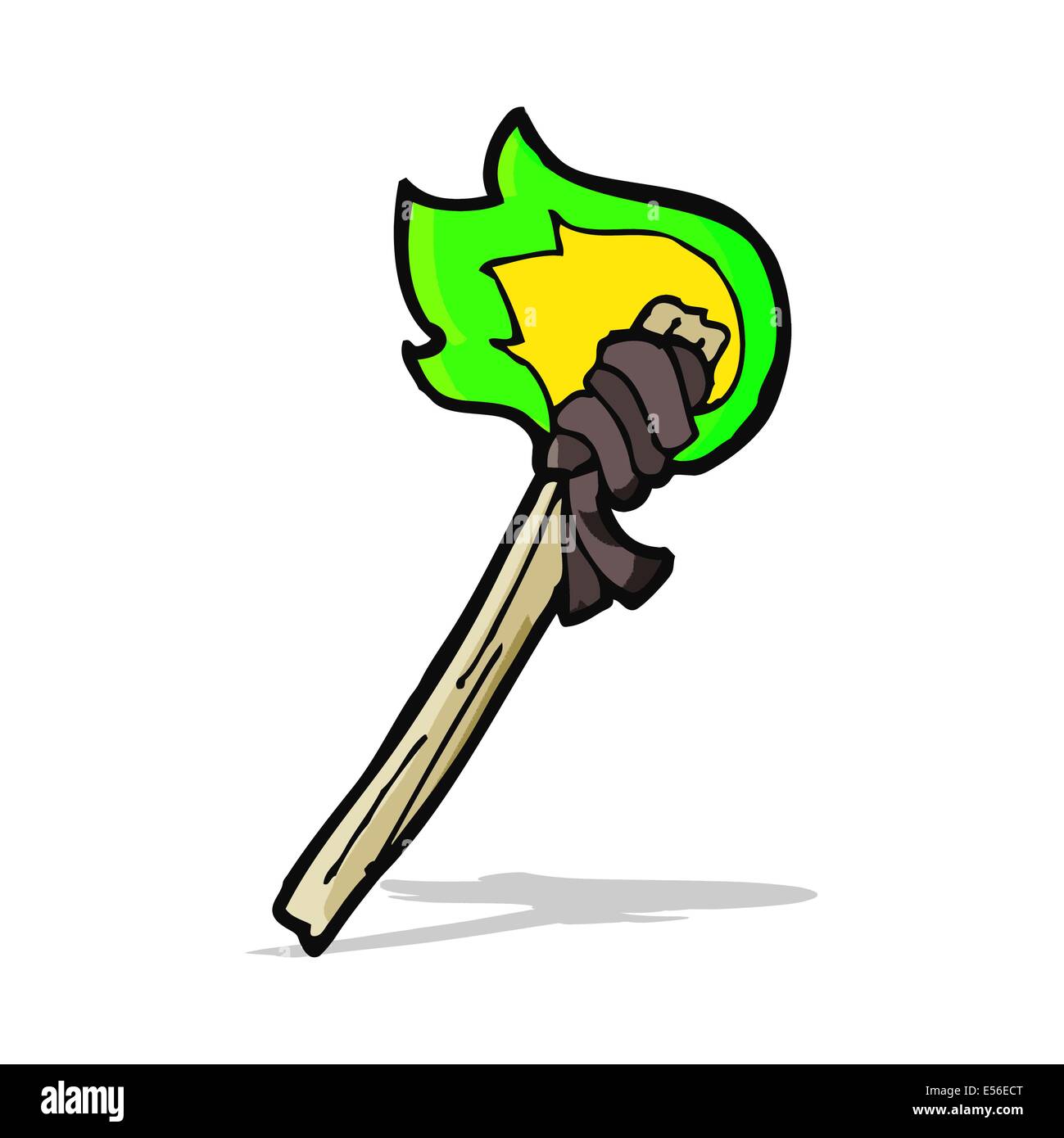 Cartoon burning torch Cut Out Stock Images & Pictures - Alamy