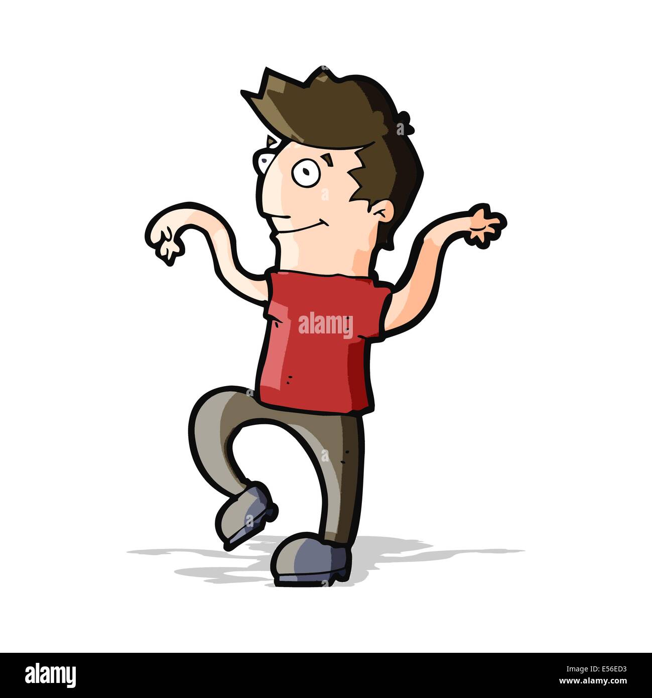 Cartoon boy doing crazy dance hi-res stock photography and images - Alamy