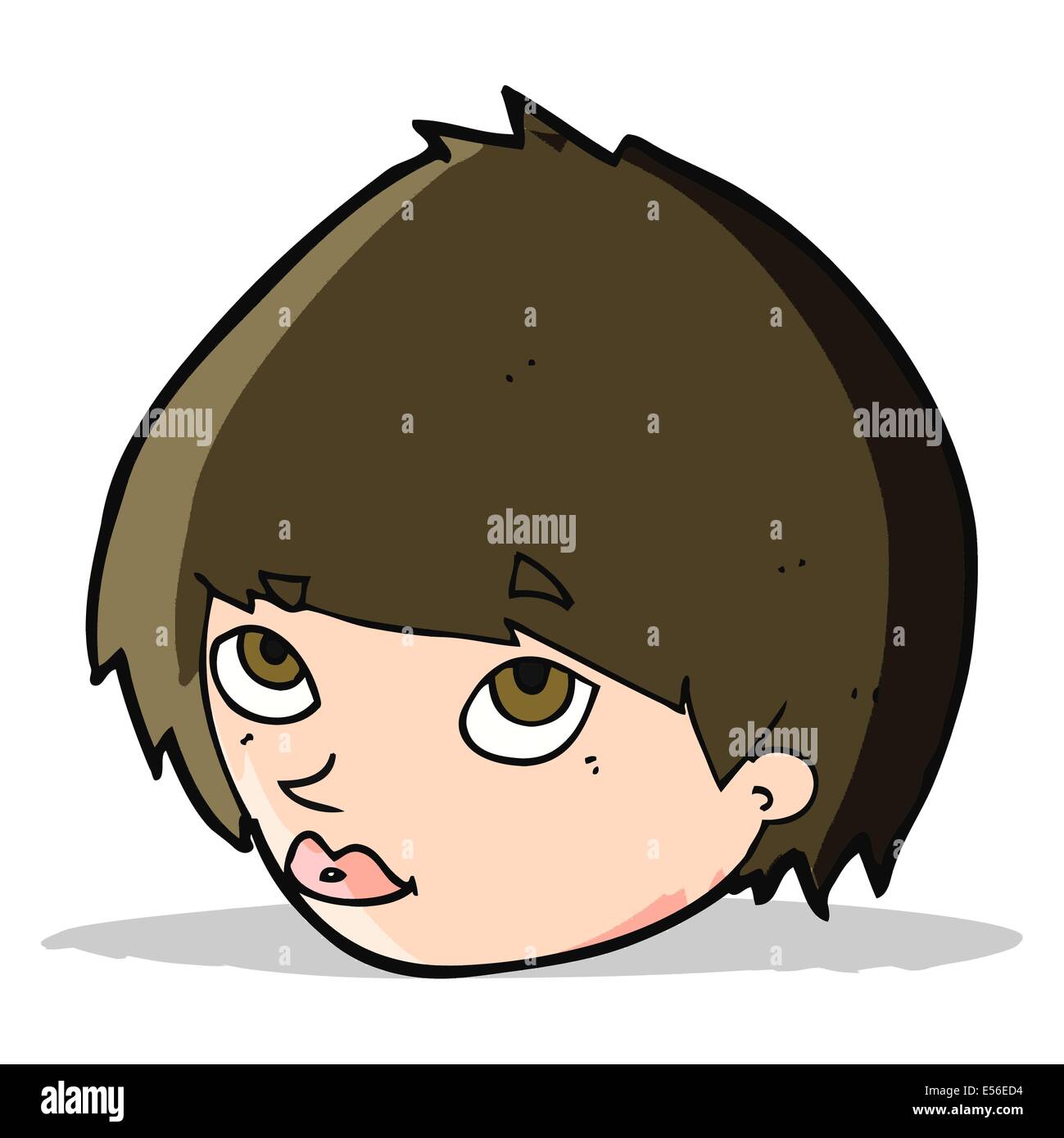 cartoon female face looking up Stock Vector Image & Art - Alamy