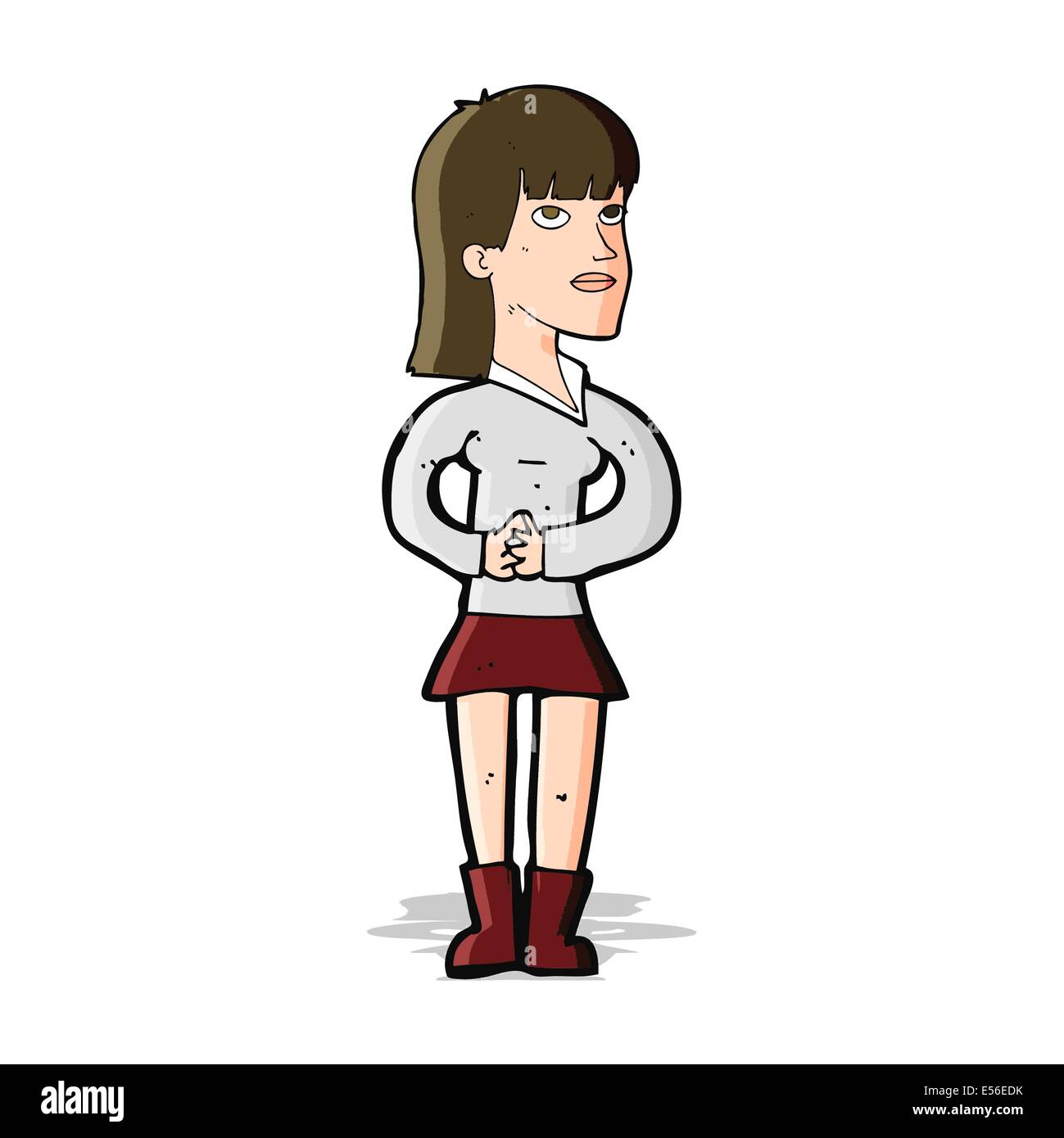 cartoon woman waiting Stock Vector Image & Art - Alamy