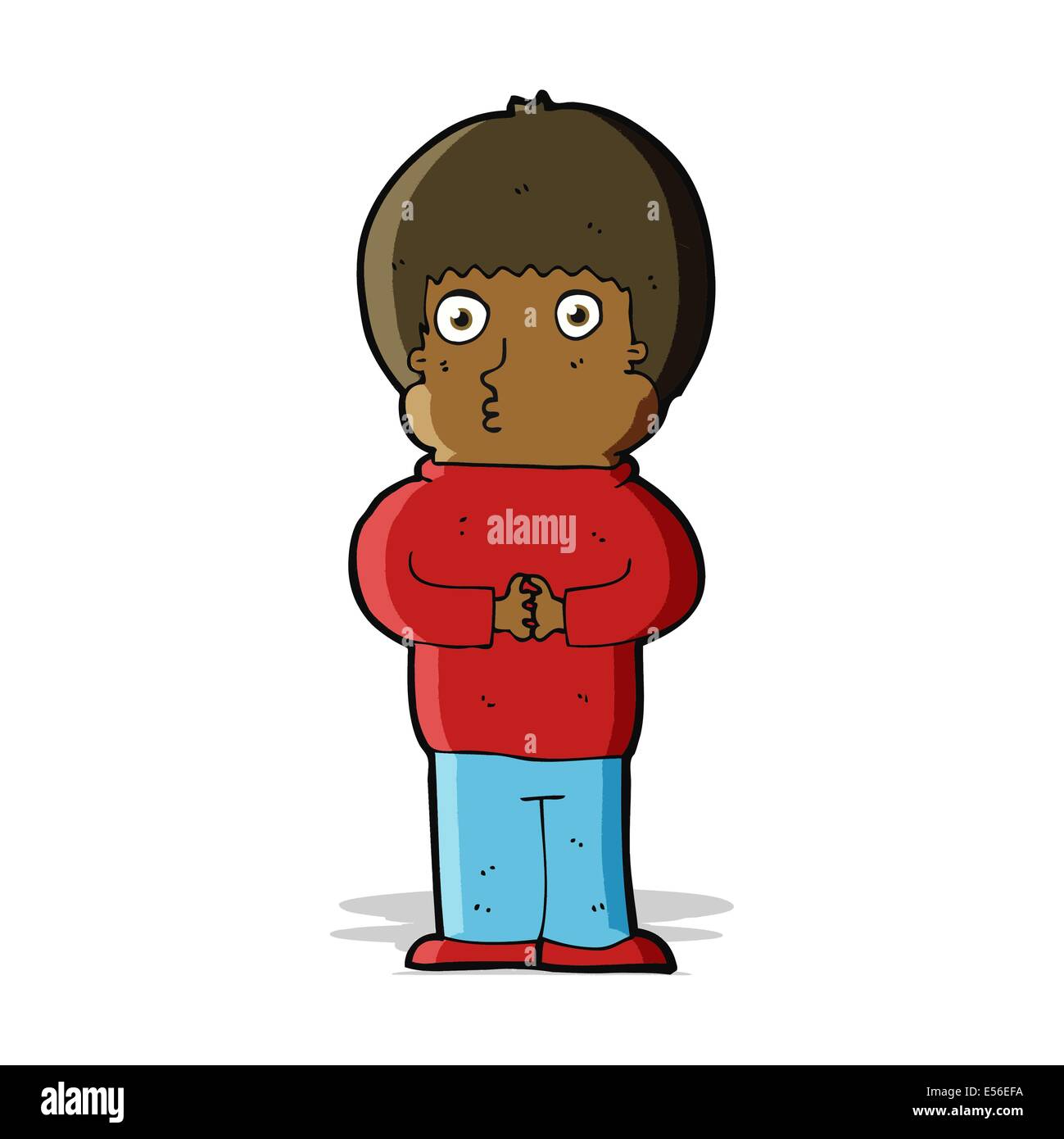 cartoon shy boy Stock Vector Image & Art - Alamy