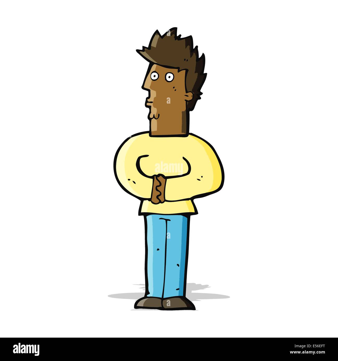 cartoon nervous man Stock Vector Image & Art - Alamy