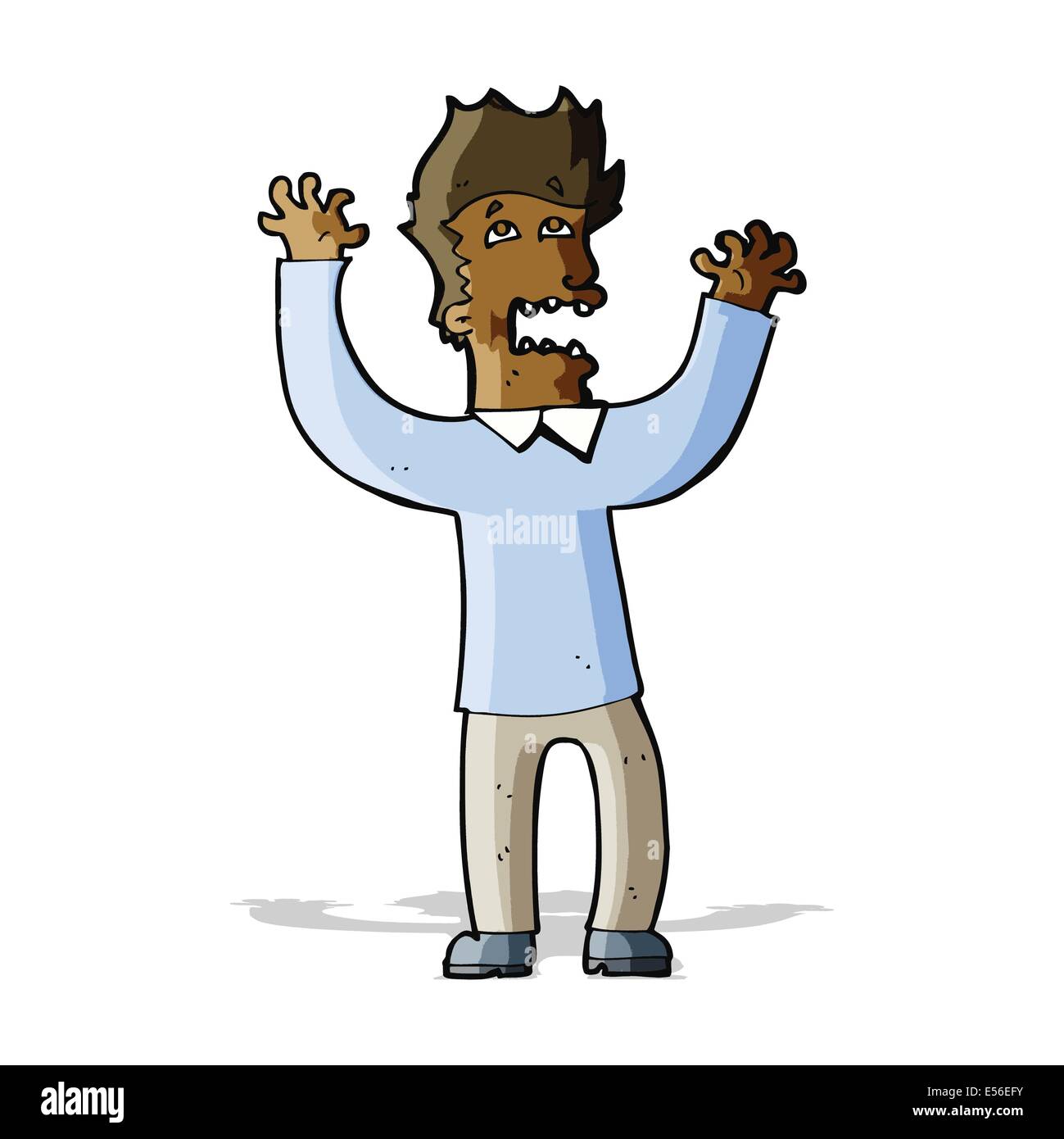 cartoon terrified man Stock Vector Image & Art - Alamy