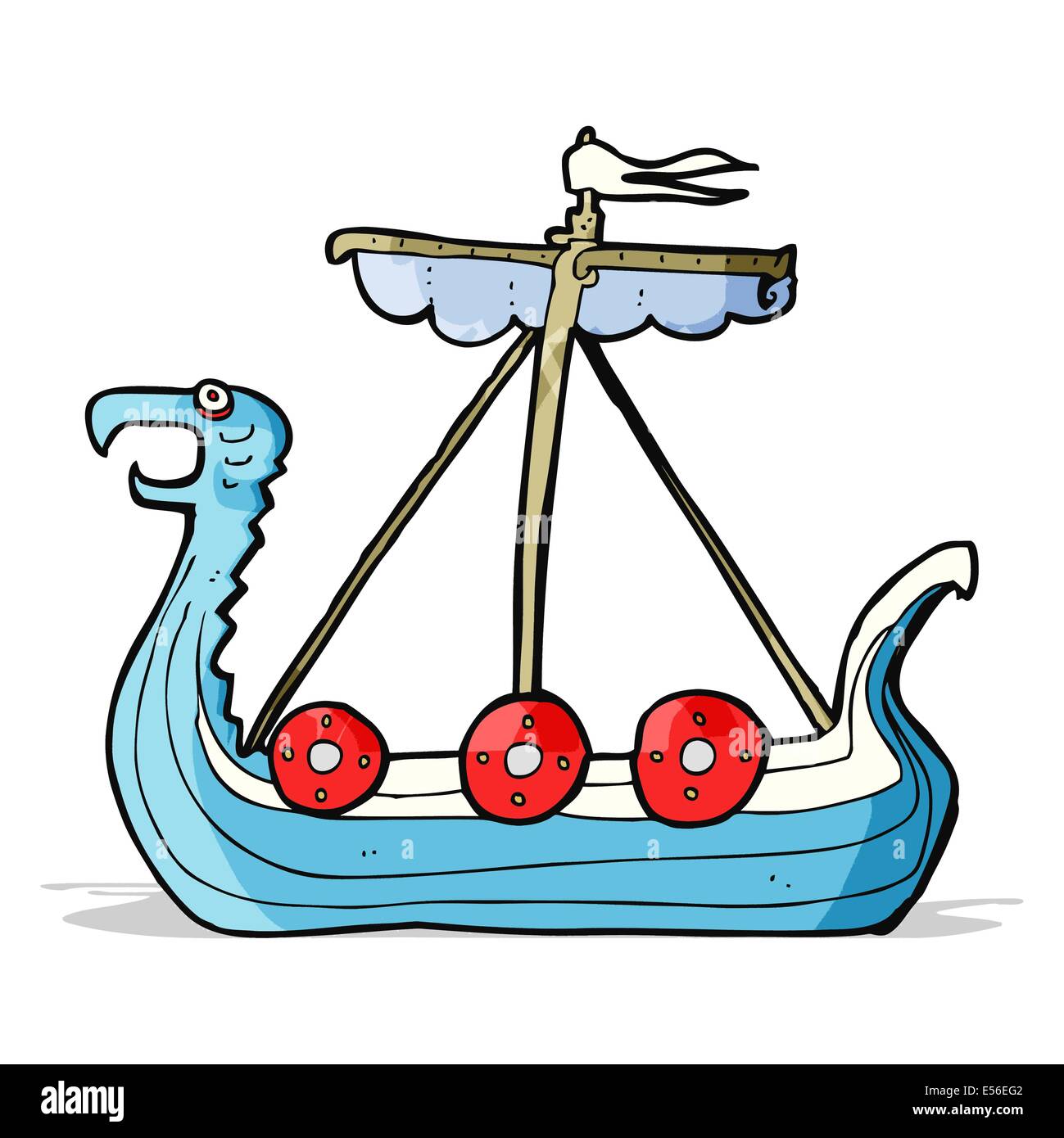Cartoon viking ship hi-res stock photography and images - Alamy