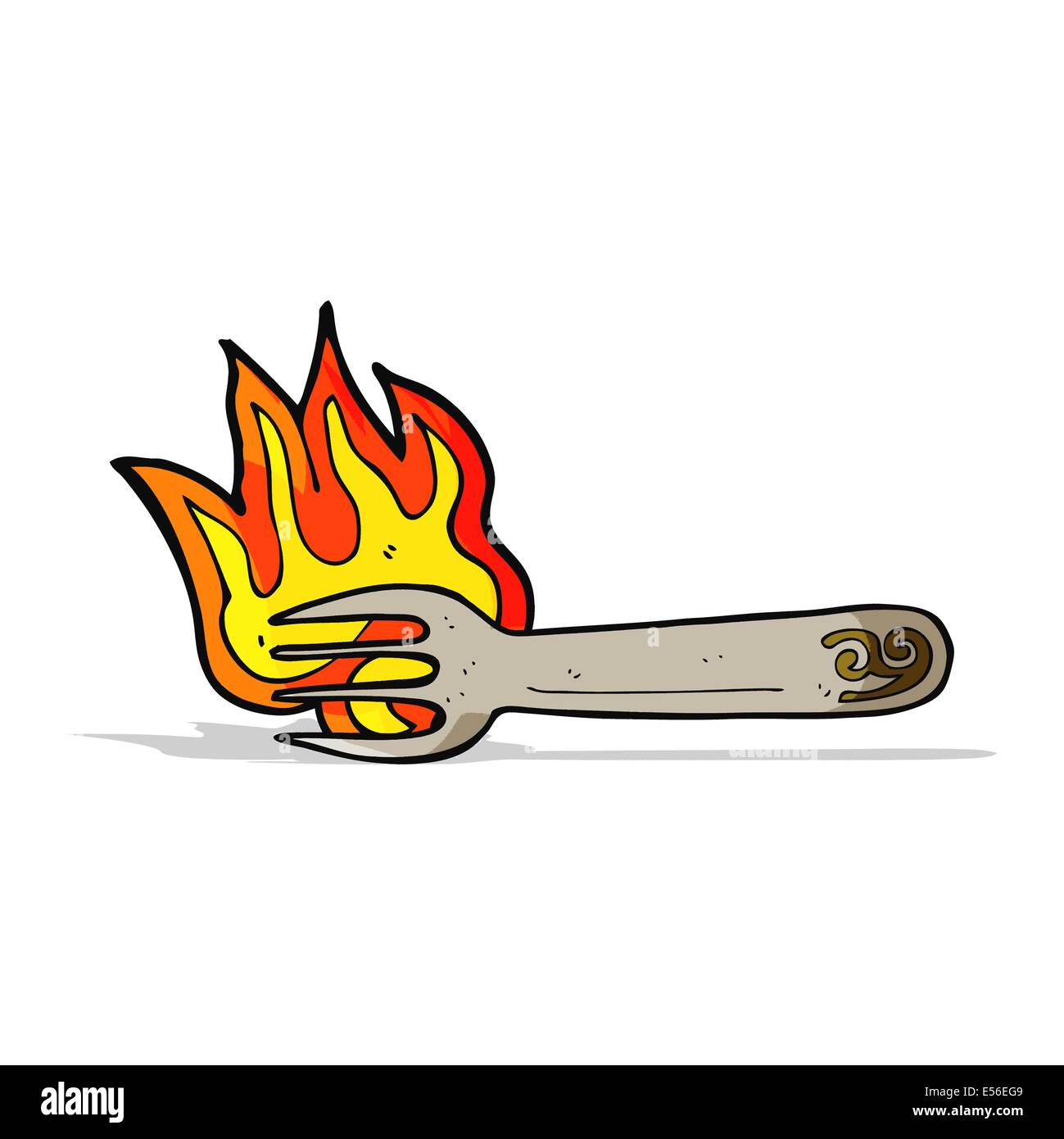 Cartoon fork symbol Cut Out Stock Images & Pictures - Alamy