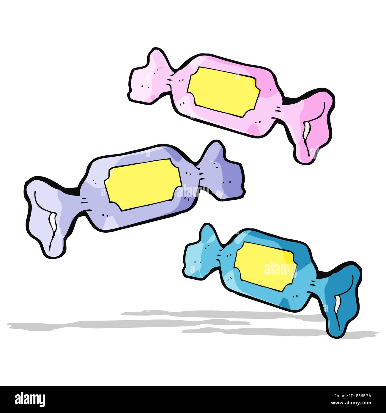 Cartoon wrapped candy Cut Out Stock Images & Pictures - Alamy