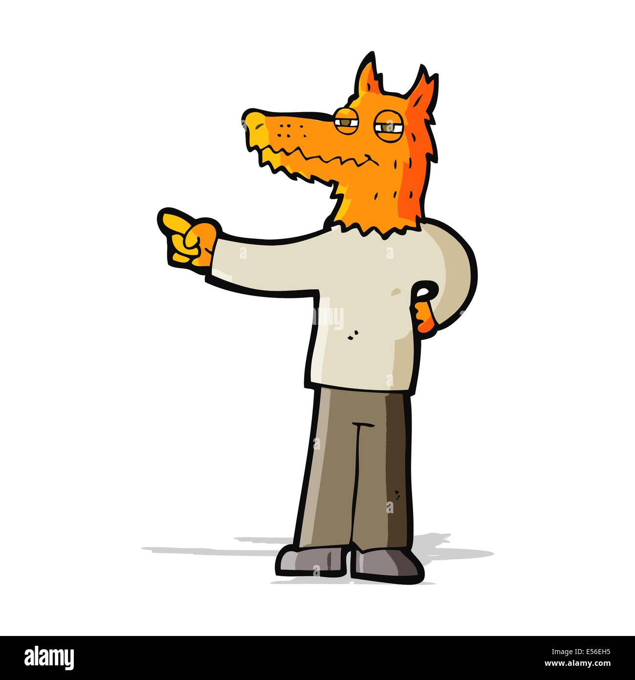 cartoon pointing fox man Stock Vector Image & Art - Alamy