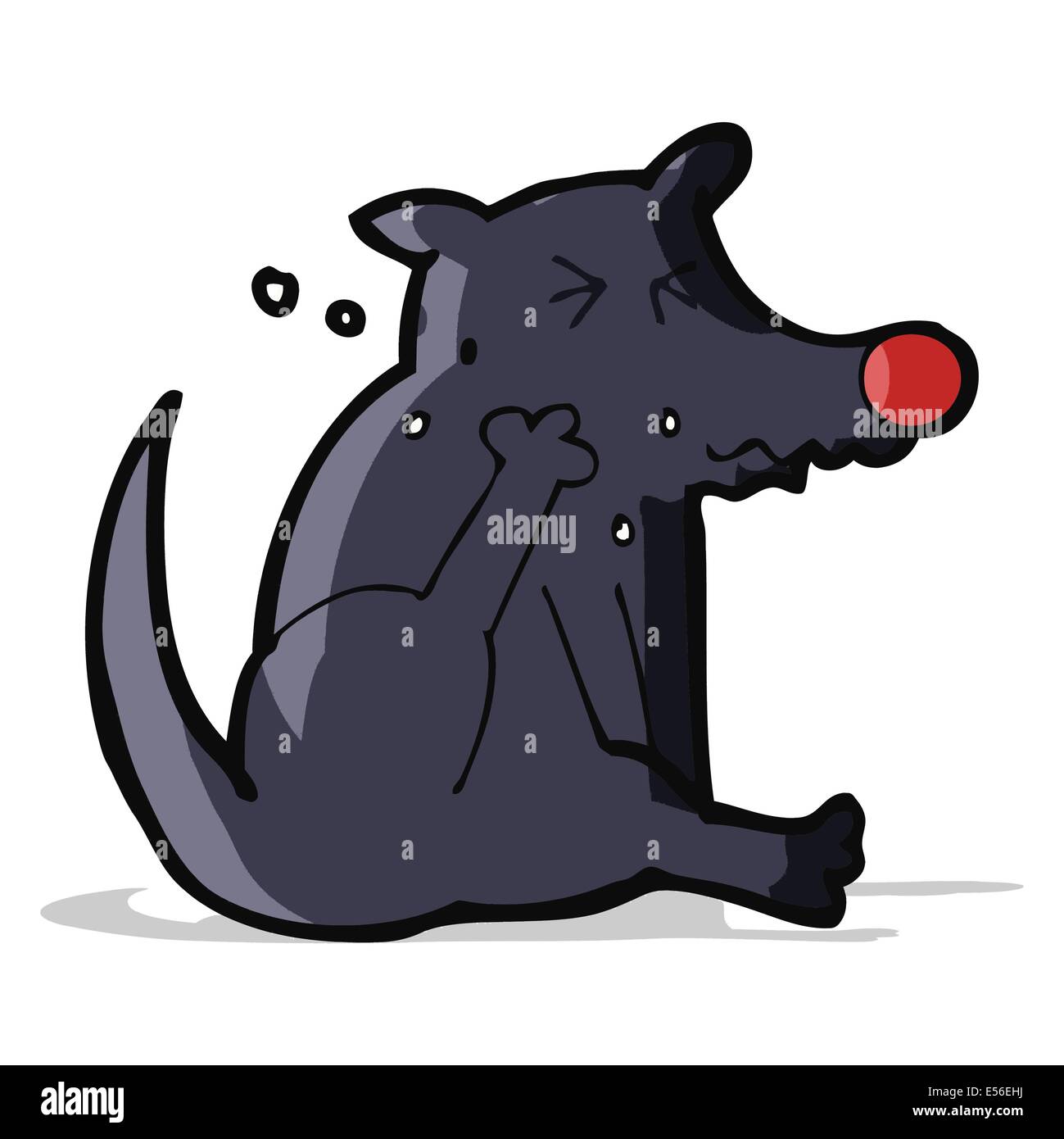 cartoon dog scratching Stock Vector Image & Art - Alamy