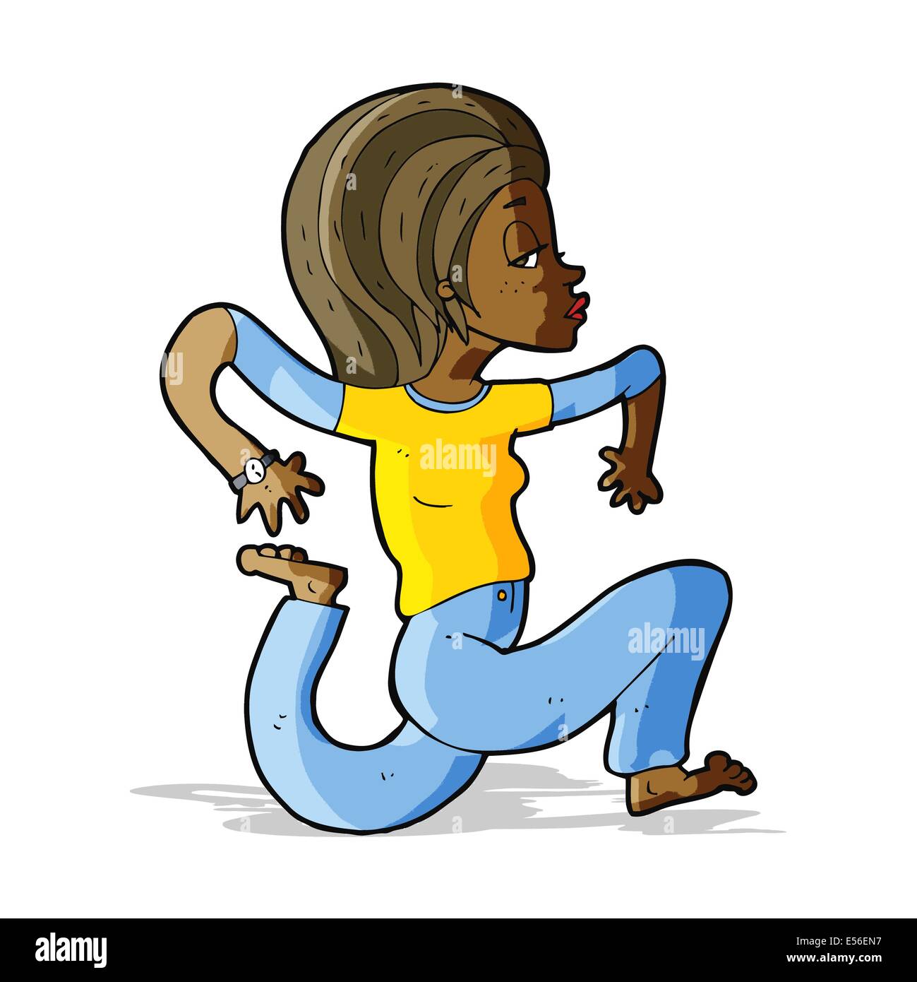 cartoon woman running Stock Vector Image & Art - Alamy