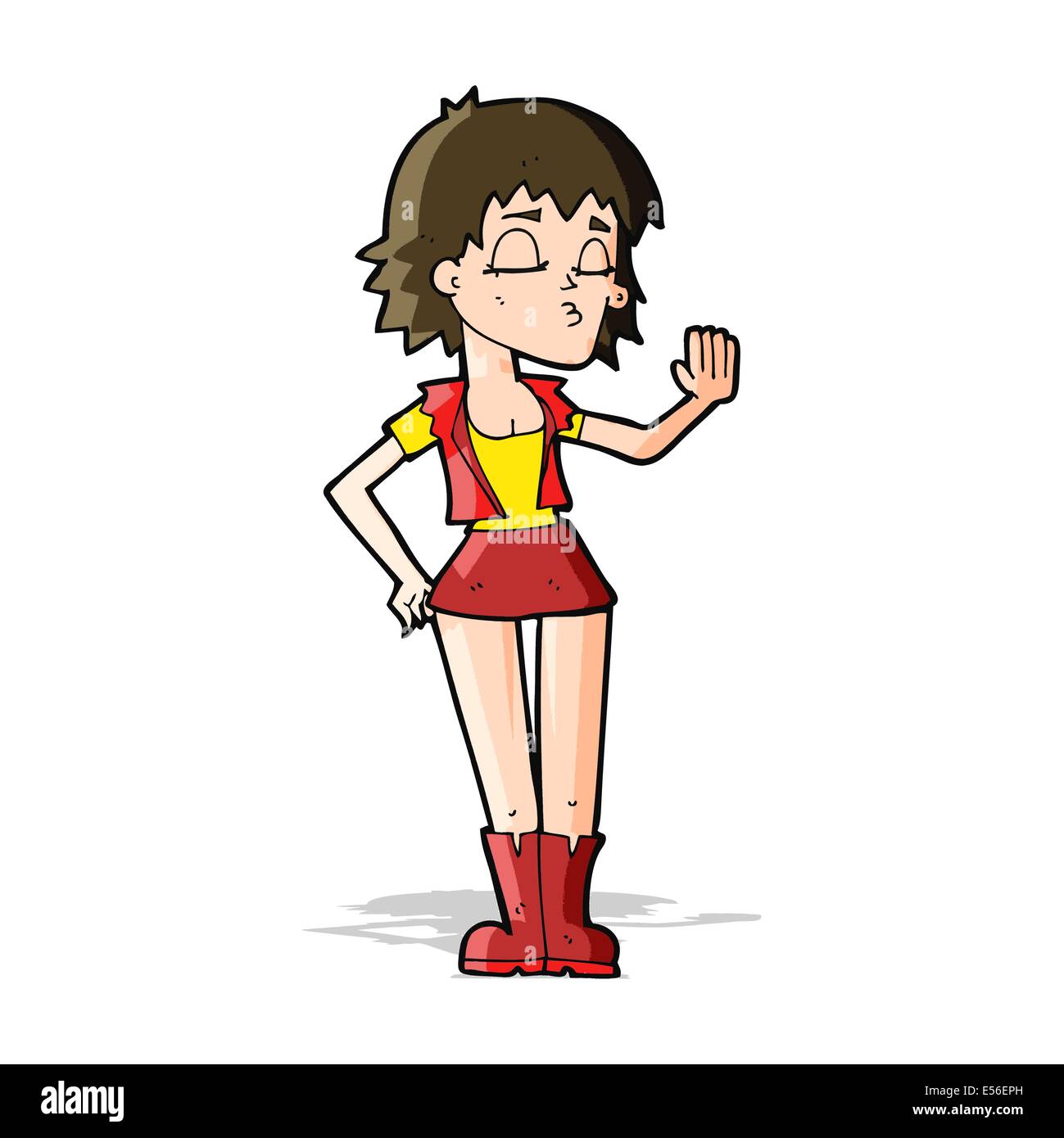 cartoon cool girl Stock Vector Image & Art - Alamy
