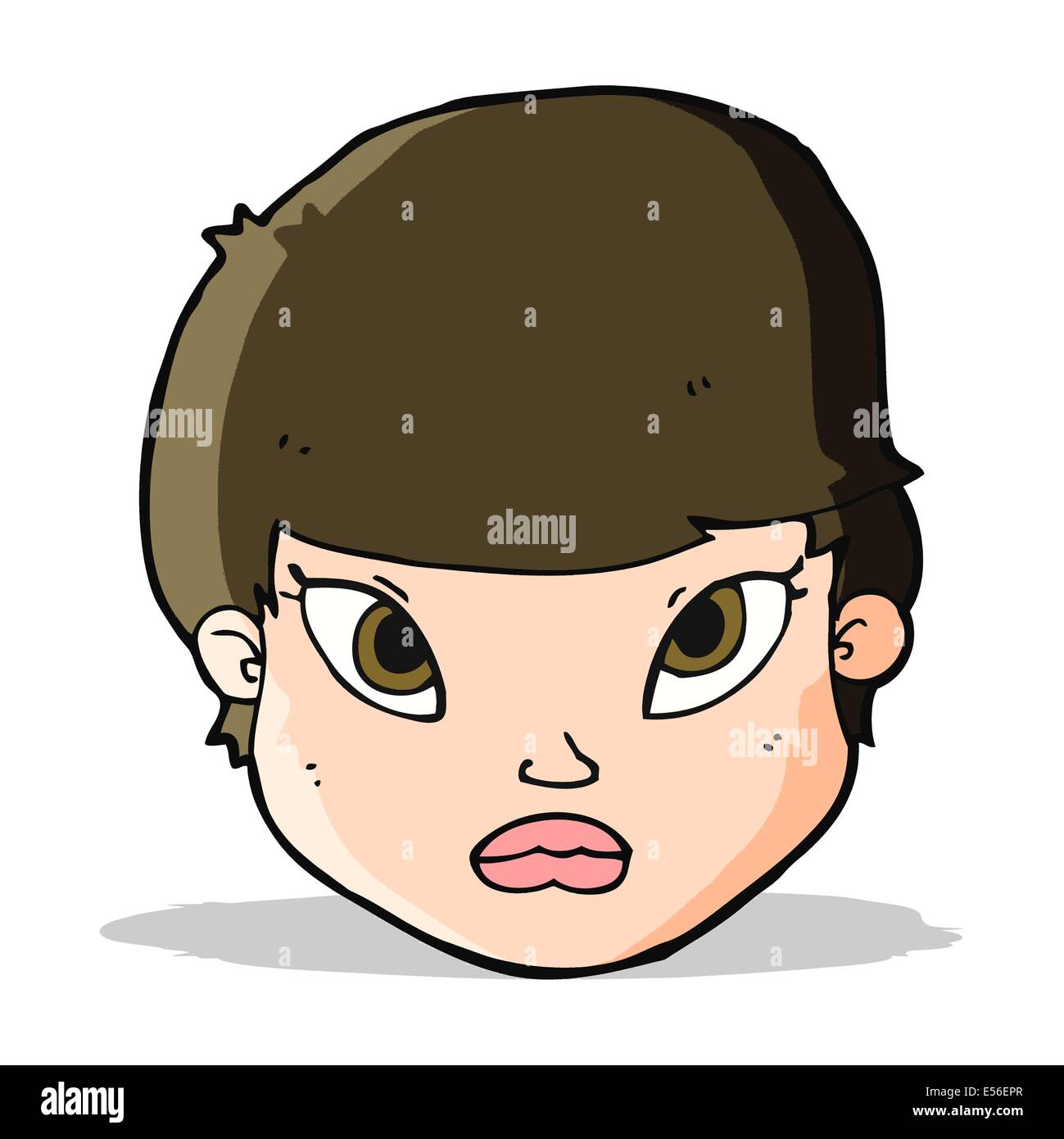 cartoon serious face Stock Vector Image & Art - Alamy