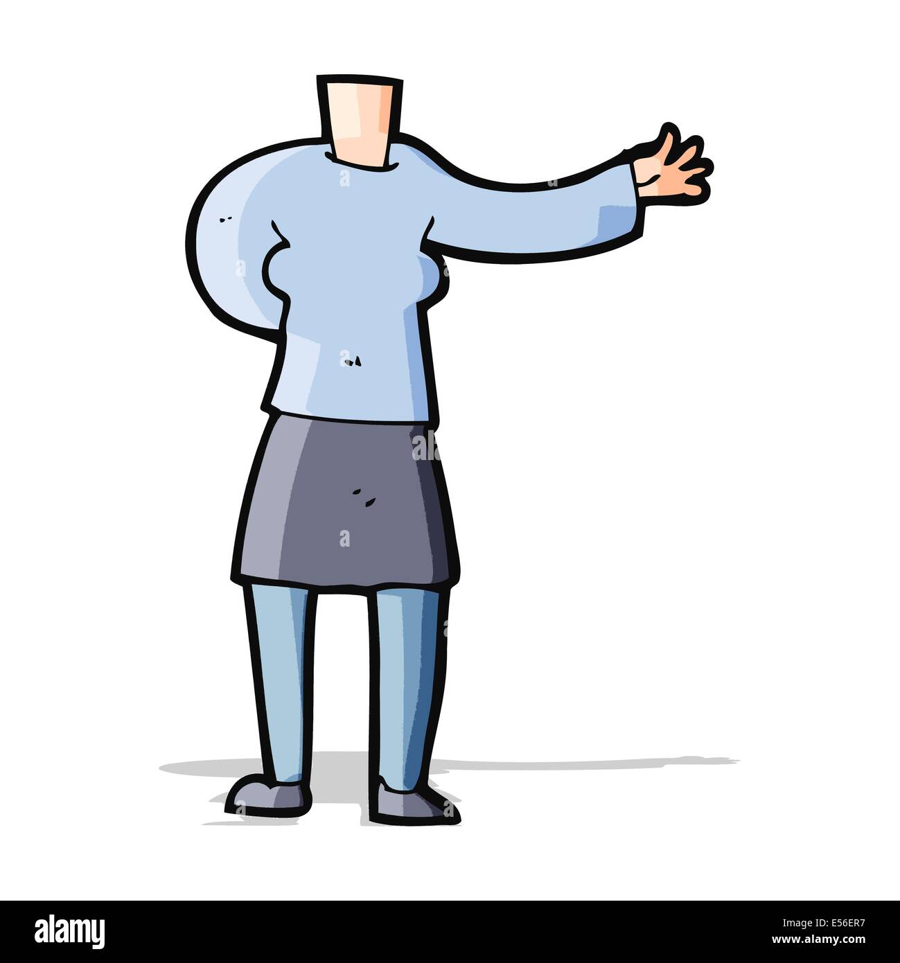 cartoon female body (add photos or mix and match cartoons Stock Vector ...