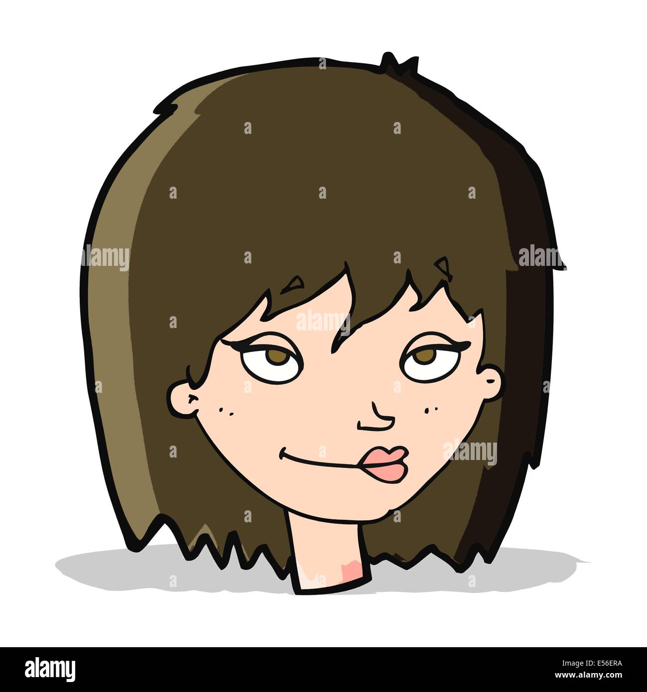 cartoon smiling woman Stock Vector Image & Art - Alamy