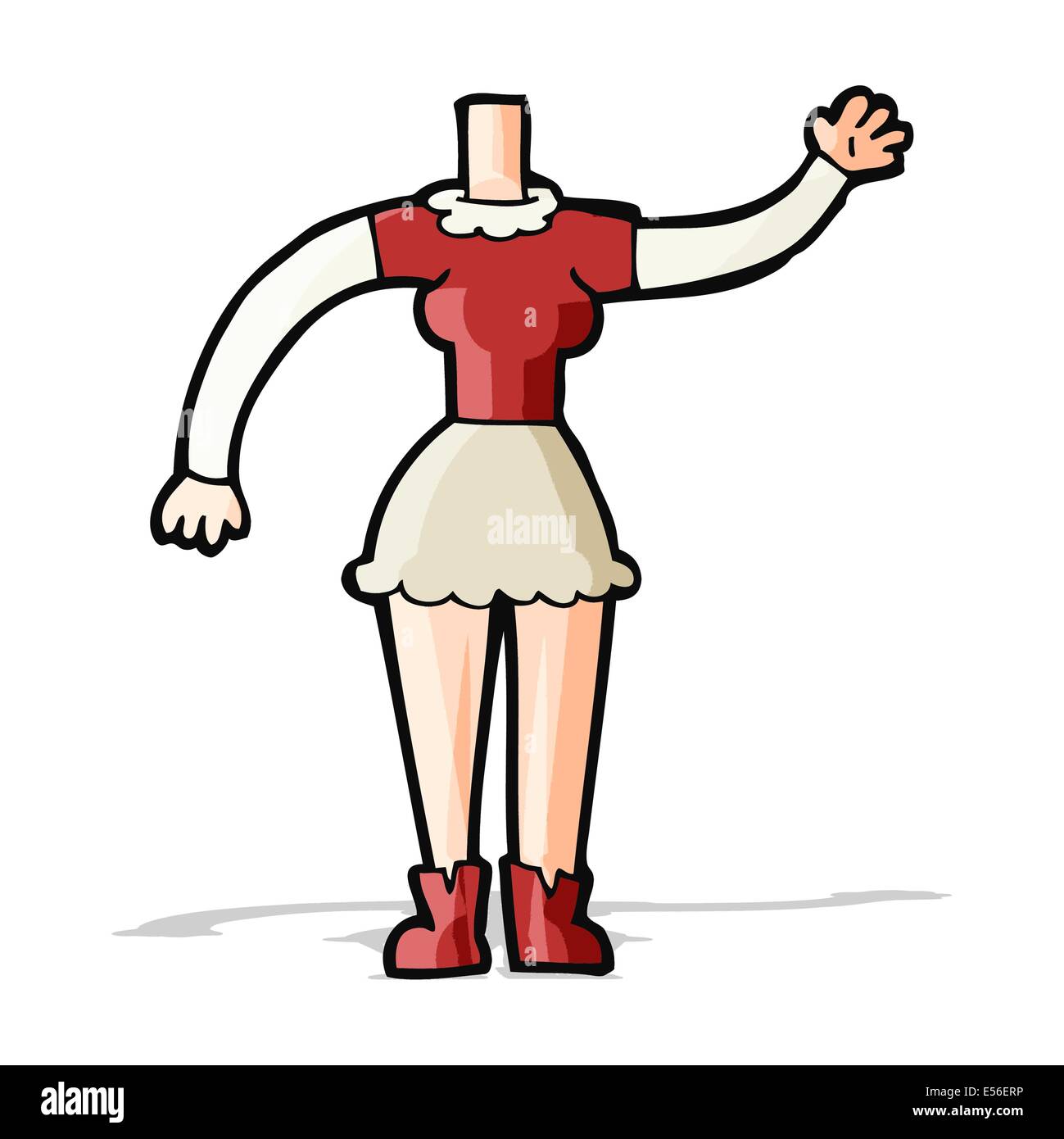cartoon female body (add photos or mix and match cartoons Stock Vector ...