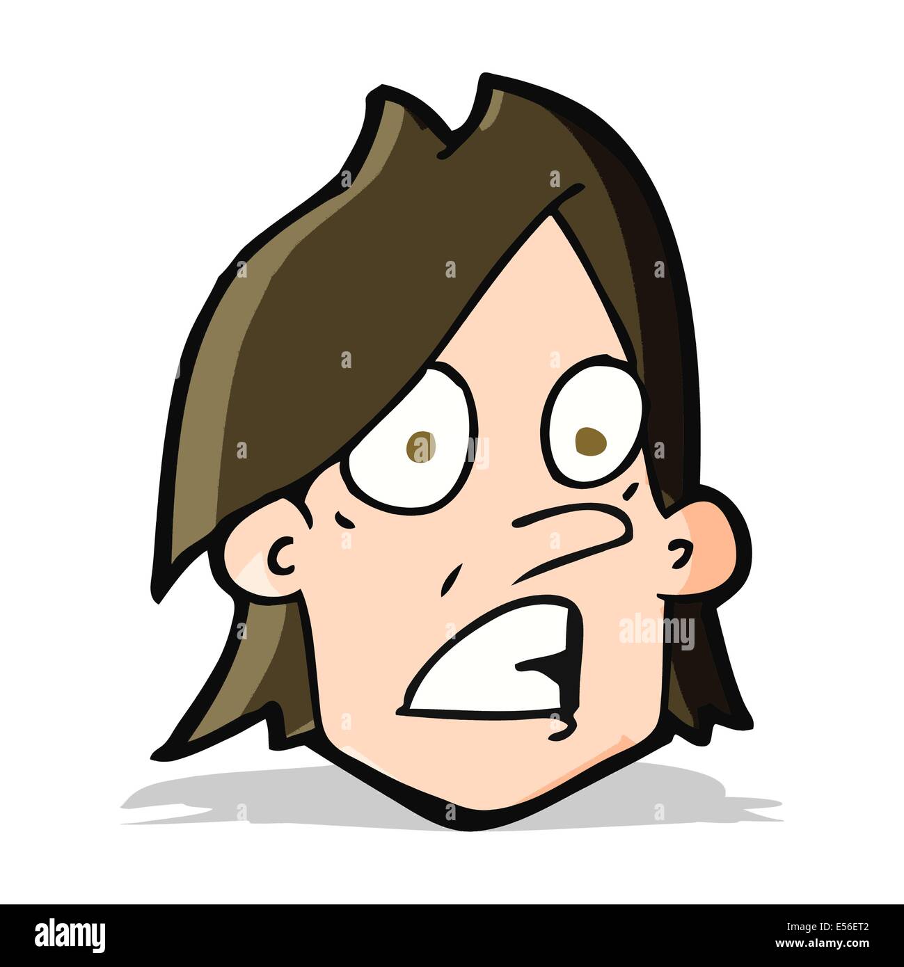 cartoon frightened face Stock Vector Image & Art - Alamy