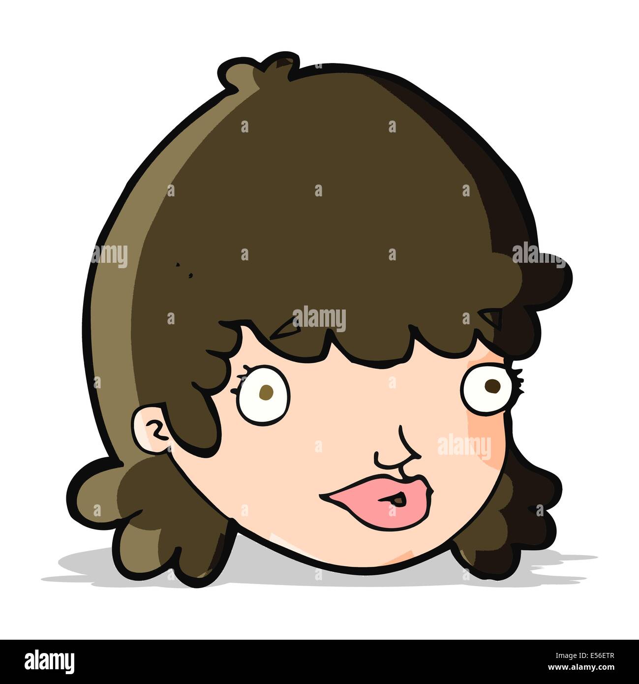 Cartoon girl staring Cut Out Stock Images & Pictures - Alamy