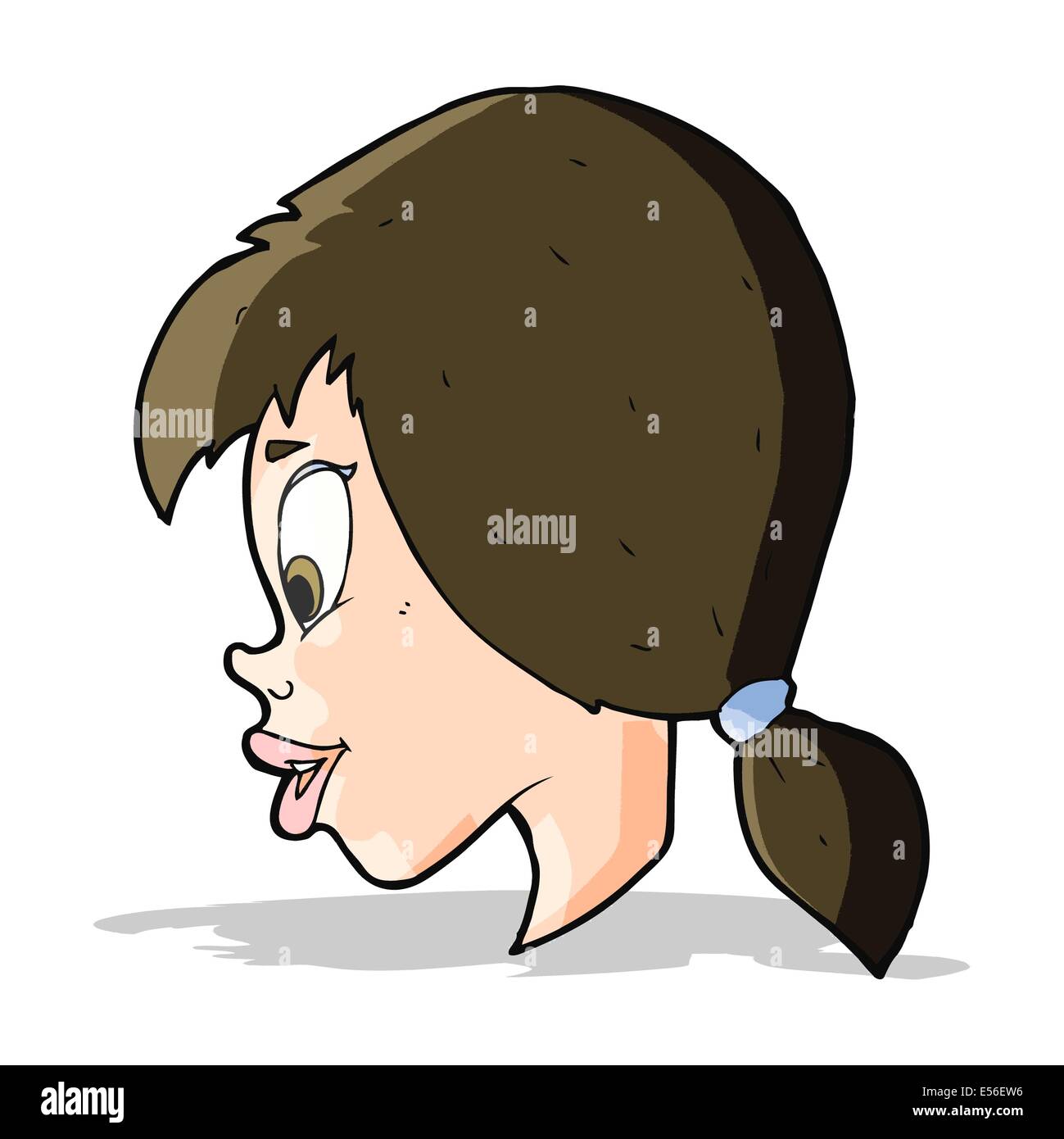 cartoon pretty female face Stock Vector Image & Art - Alamy