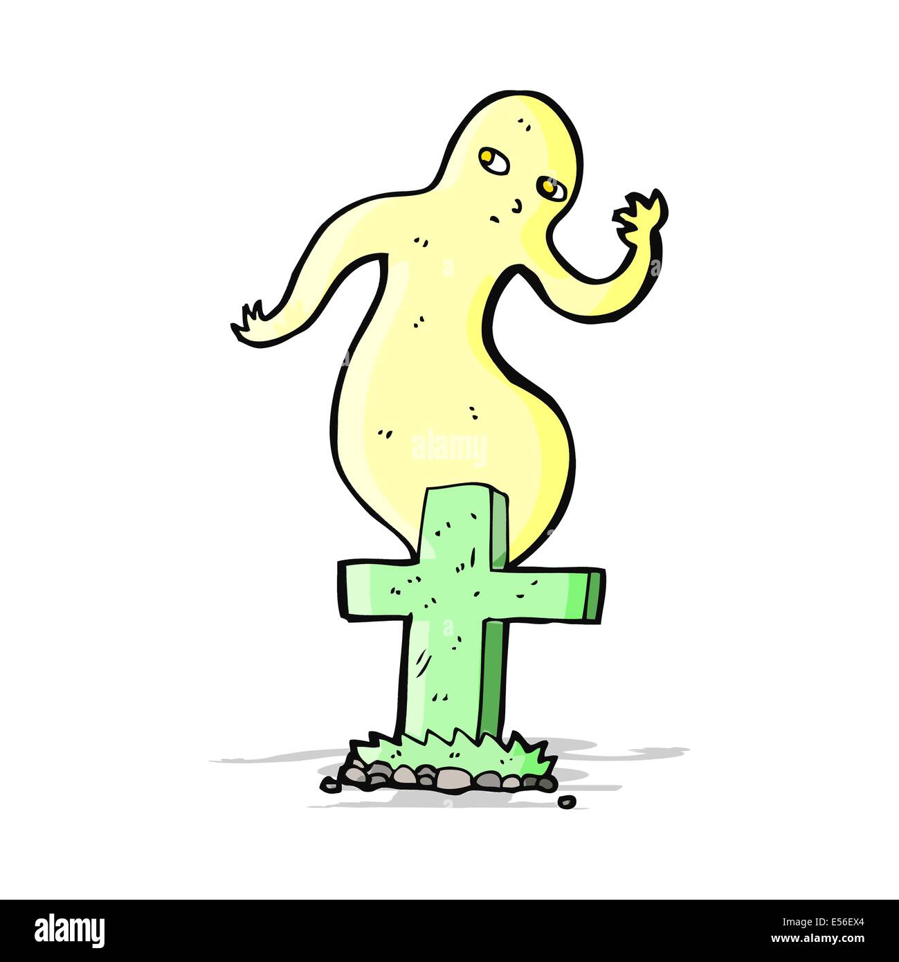cartoon ghost rising from grave Stock Vector Image & Art - Alamy