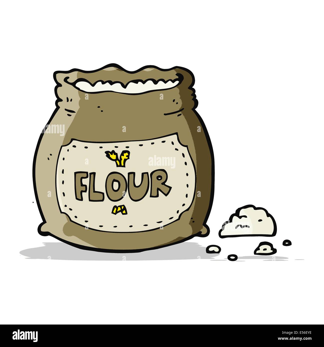 cartoon bag of flour Stock Vector Image & Art - Alamy
