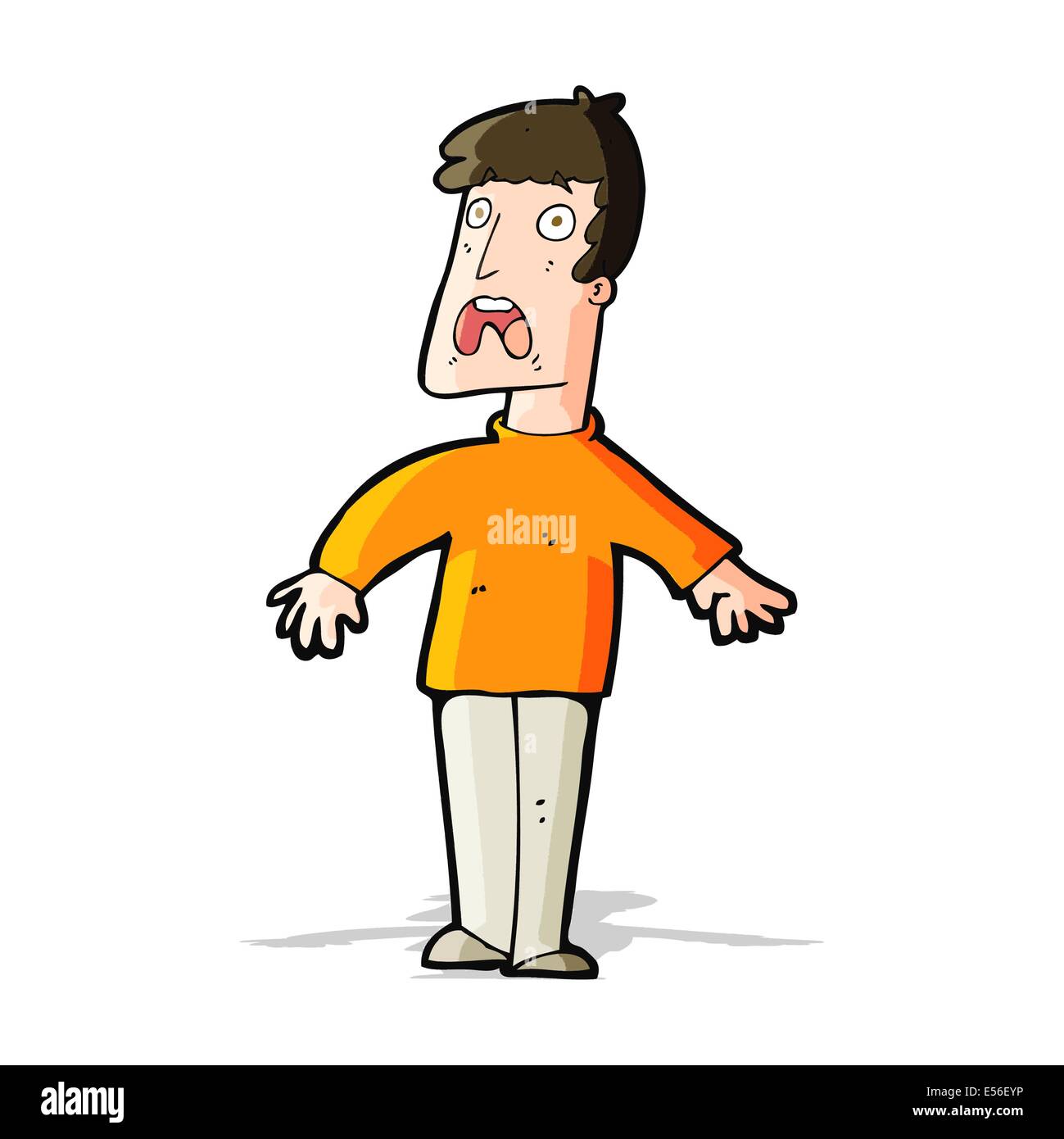 cartoon terrified man Stock Vector Image & Art - Alamy