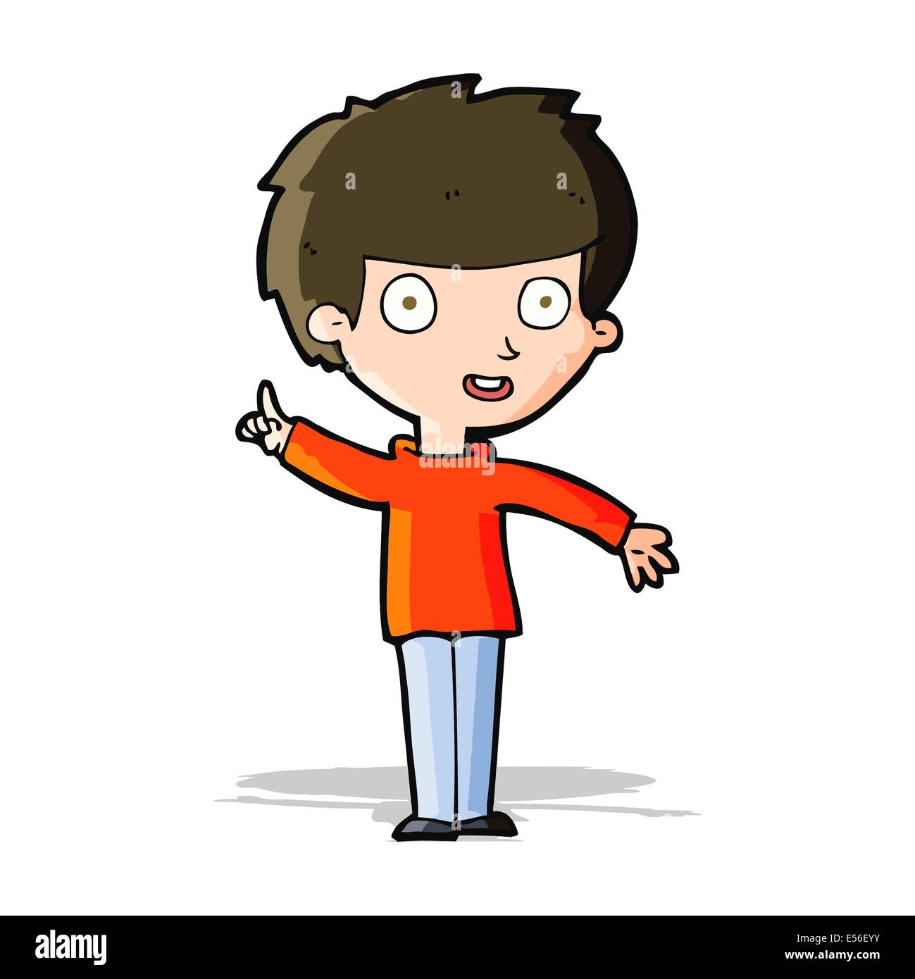 cartoon boy with idea Stock Vector Image & Art - Alamy