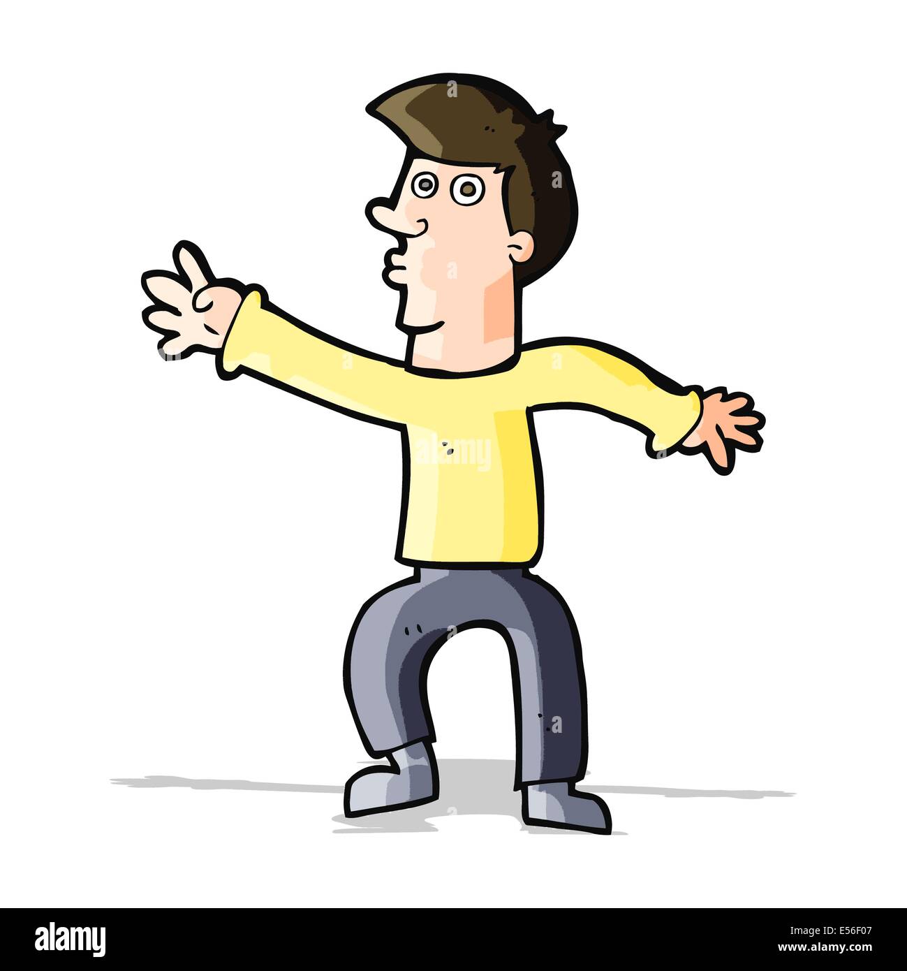 cartoon reaching man Stock Vector Image & Art - Alamy
