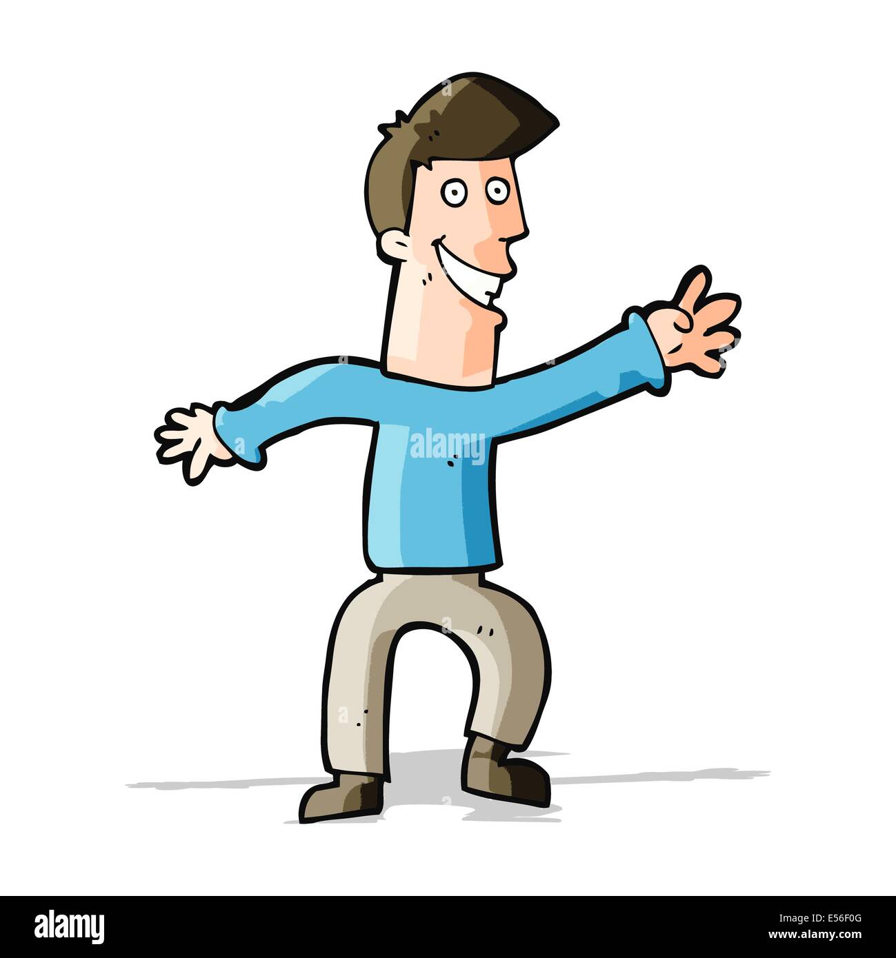 cartoon happy man dancing Stock Vector Image & Art - Alamy