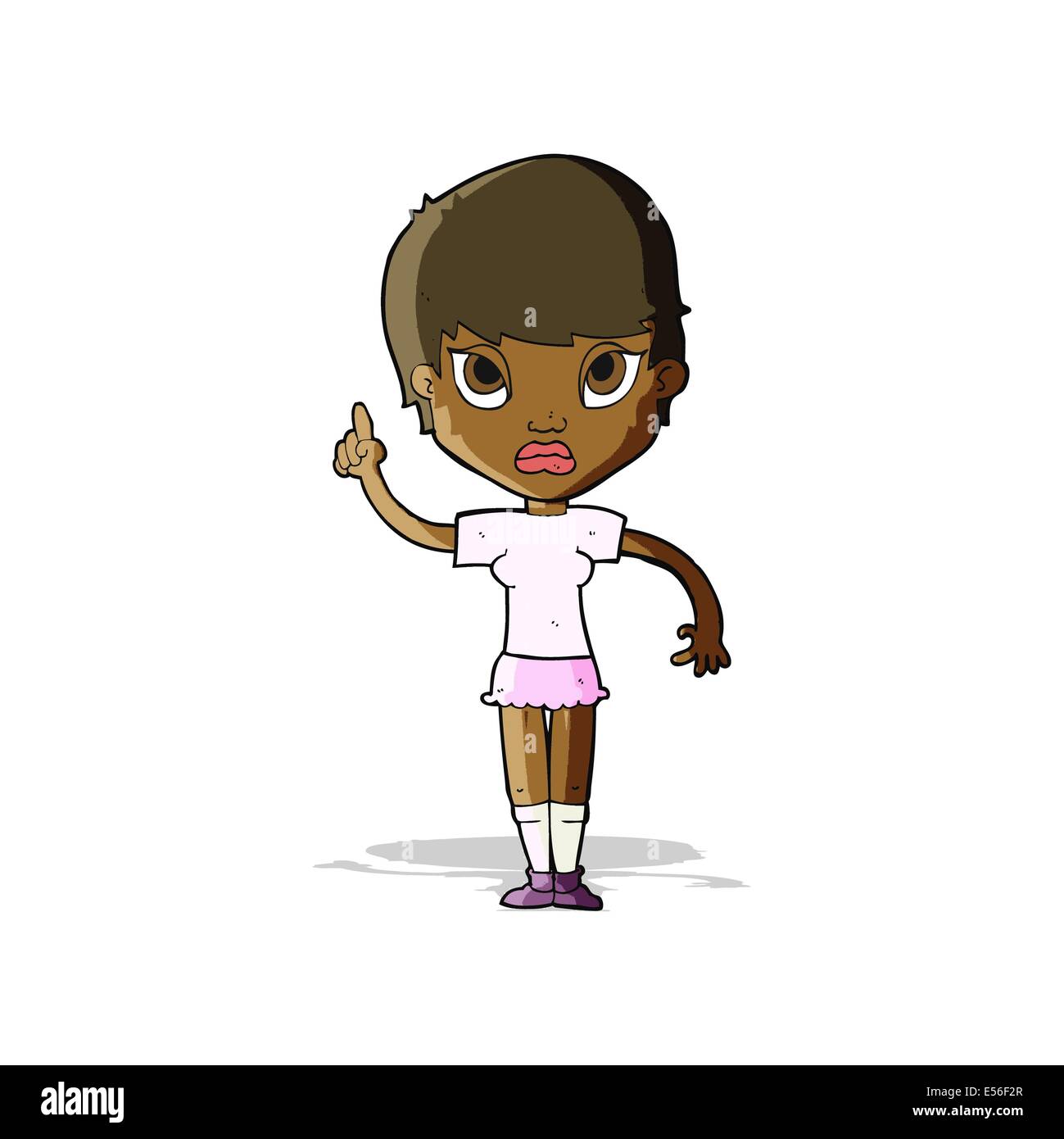 cartoon girl with idea Stock Vector Image & Art - Alamy