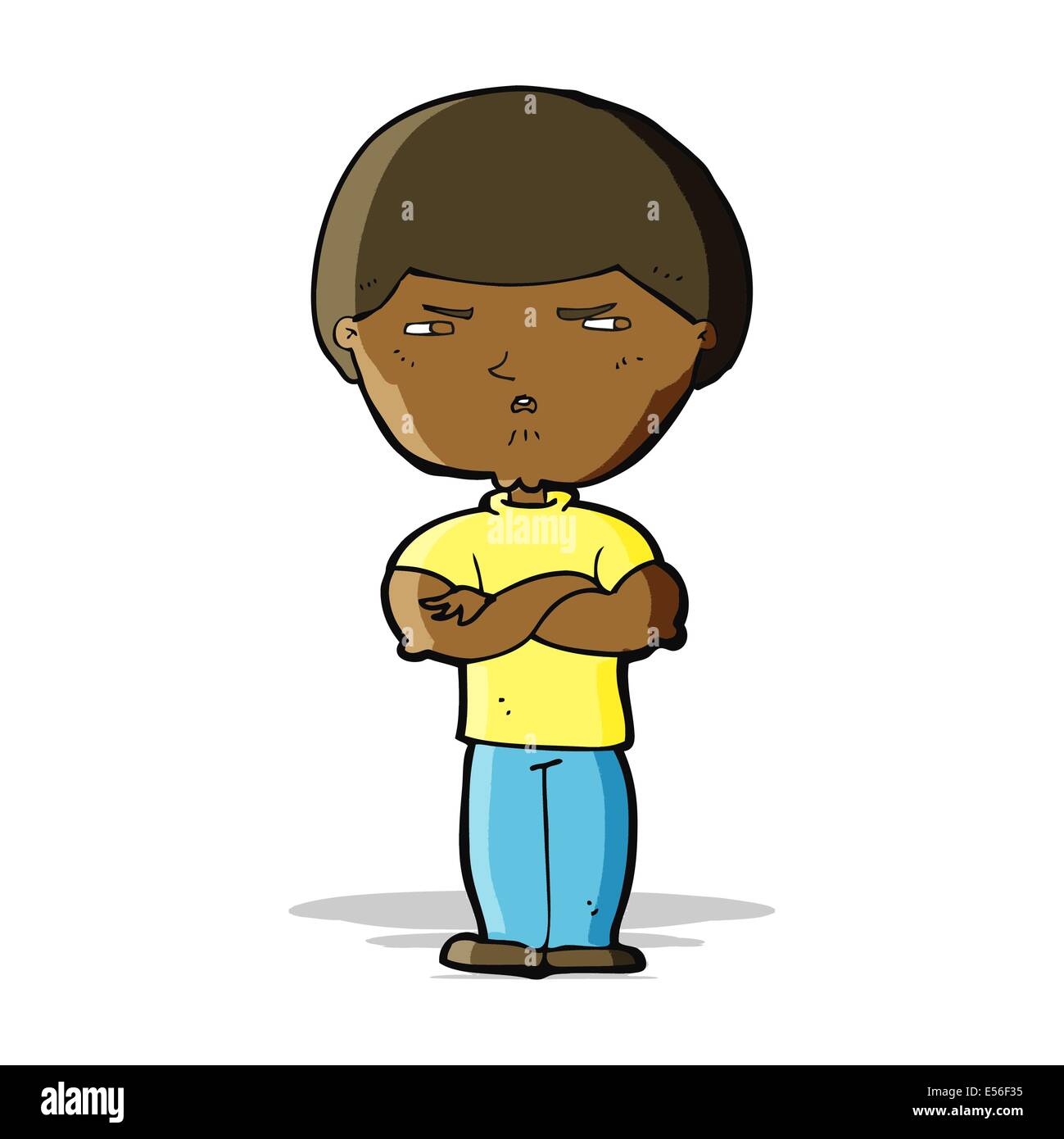 cartoon grumpy man Stock Vector Image & Art - Alamy