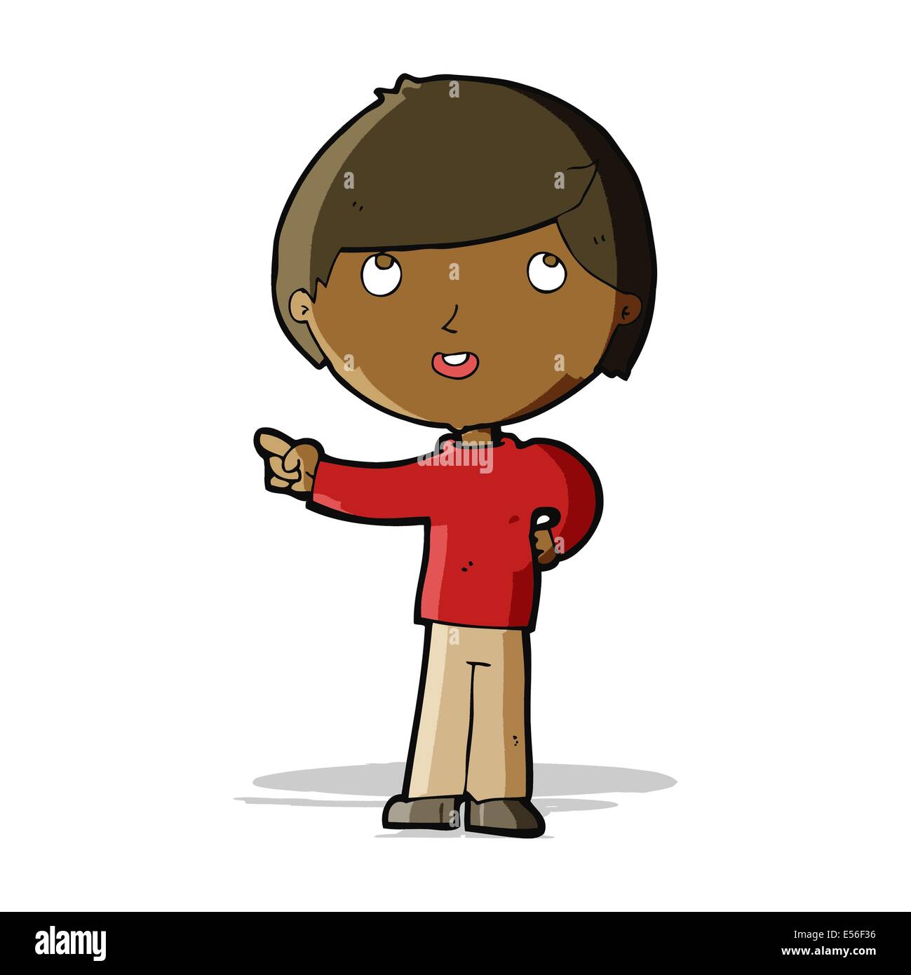cartoon boy pointing Stock Vector Image & Art - Alamy