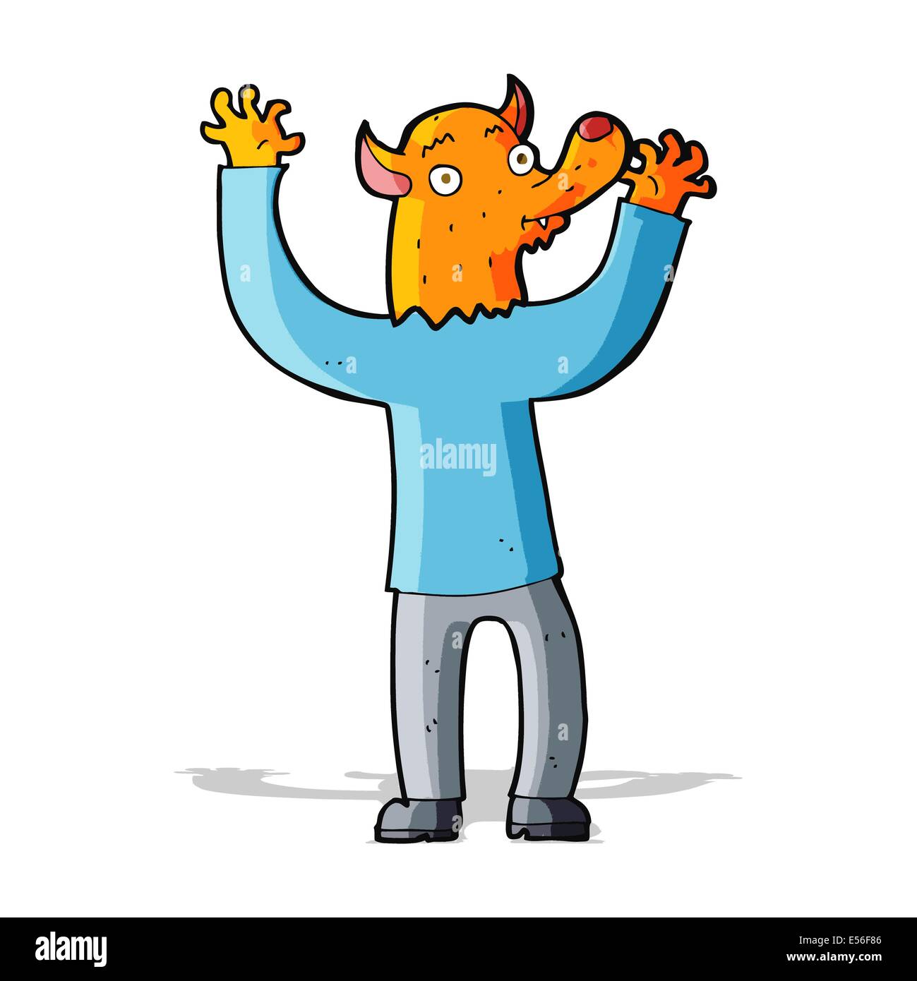 cartoon happy fox man Stock Vector Image & Art - Alamy