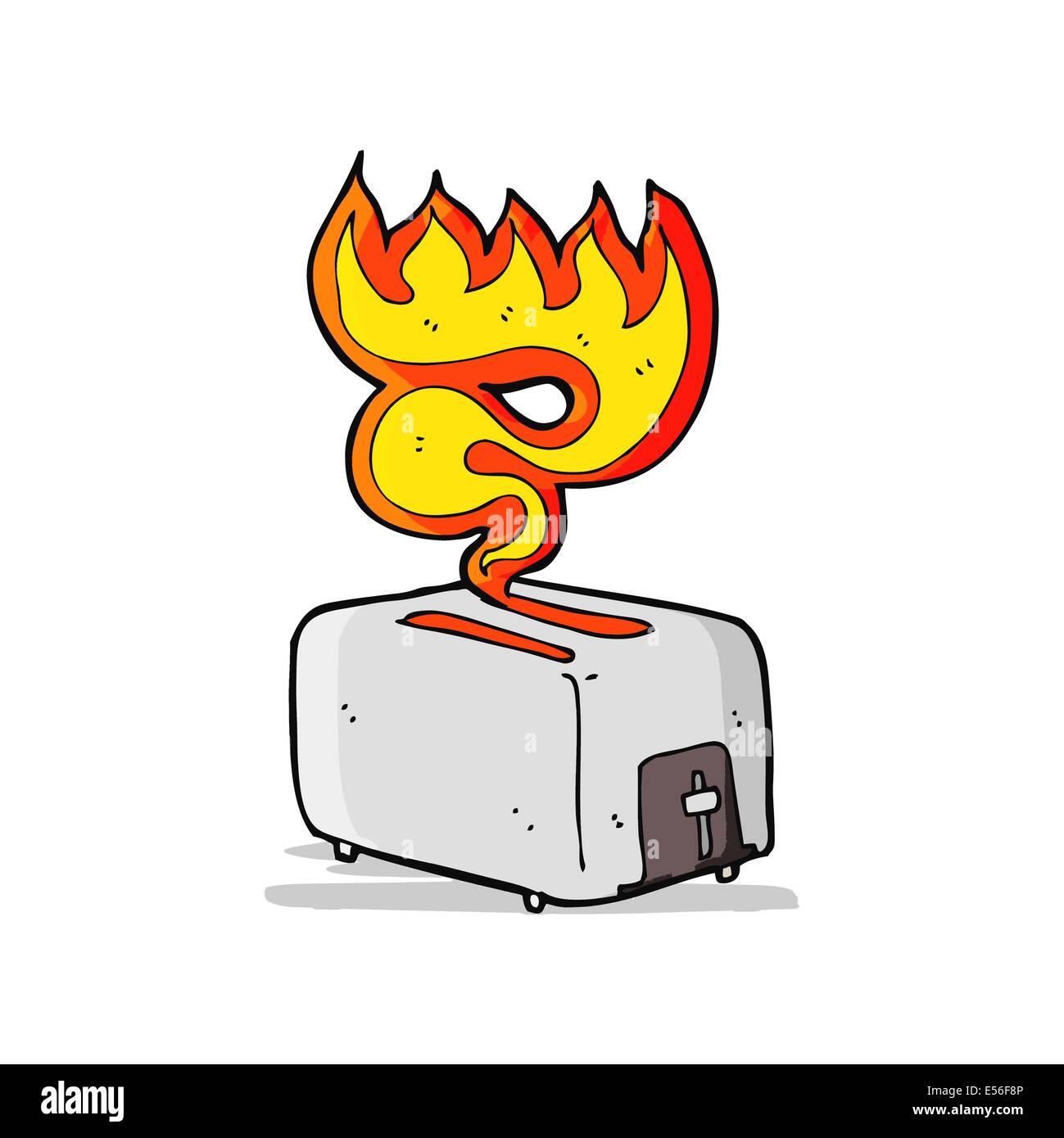 cartoon burning toaster Stock Vector Image & Art - Alamy