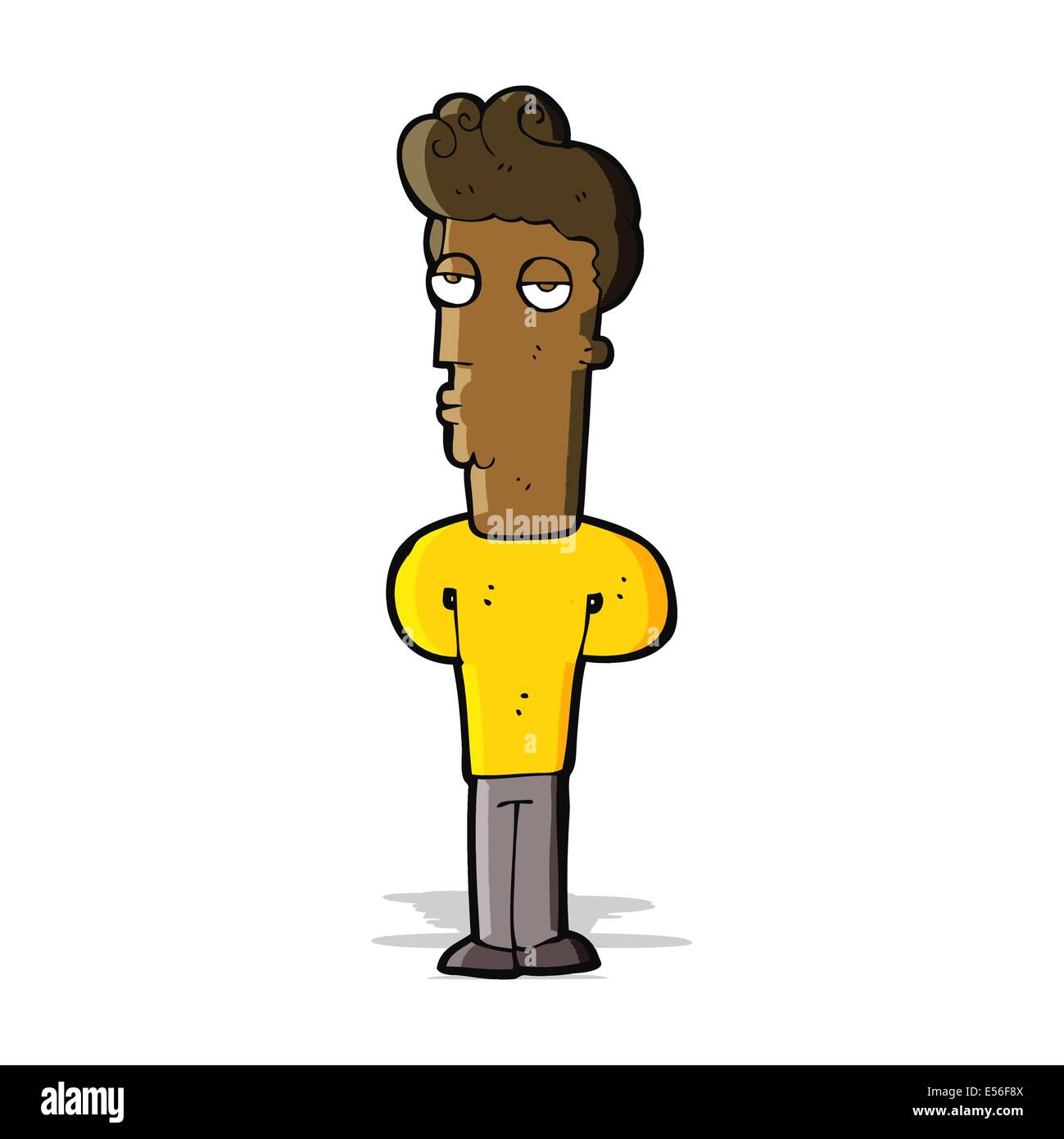 cartoon bored man Stock Vector Image & Art - Alamy