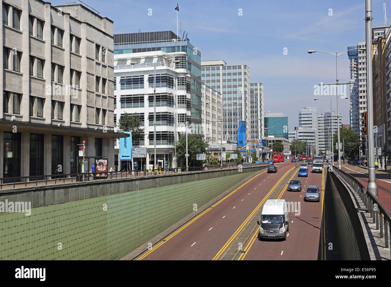 Croydon Underpass on Wellesley Road passing beneath the junction with ...