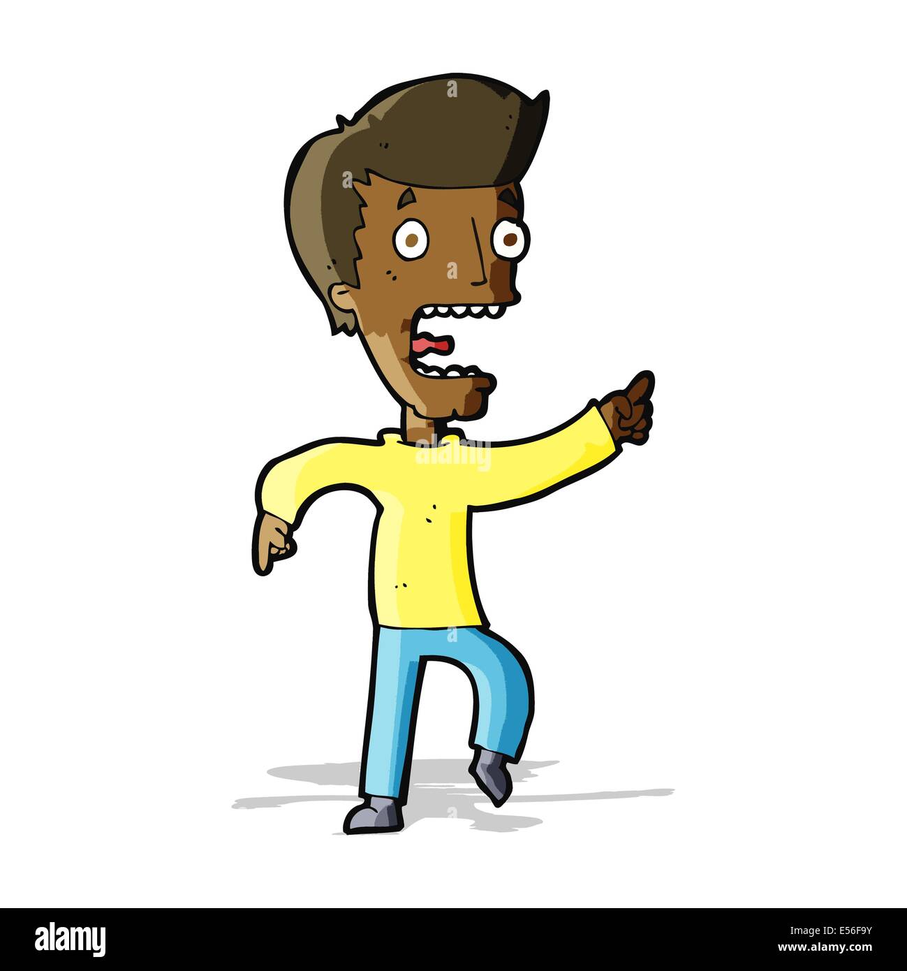 cartoon terrified man Stock Vector Image & Art - Alamy