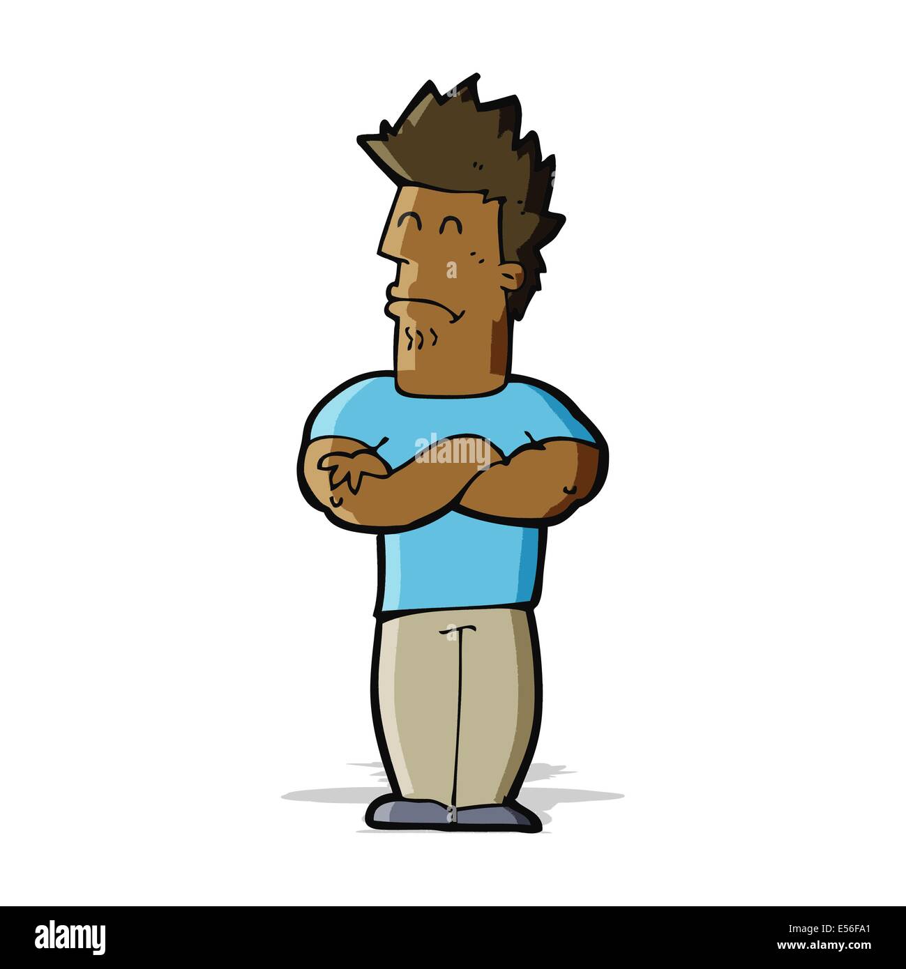 cartoon sulking man Stock Vector Image & Art - Alamy