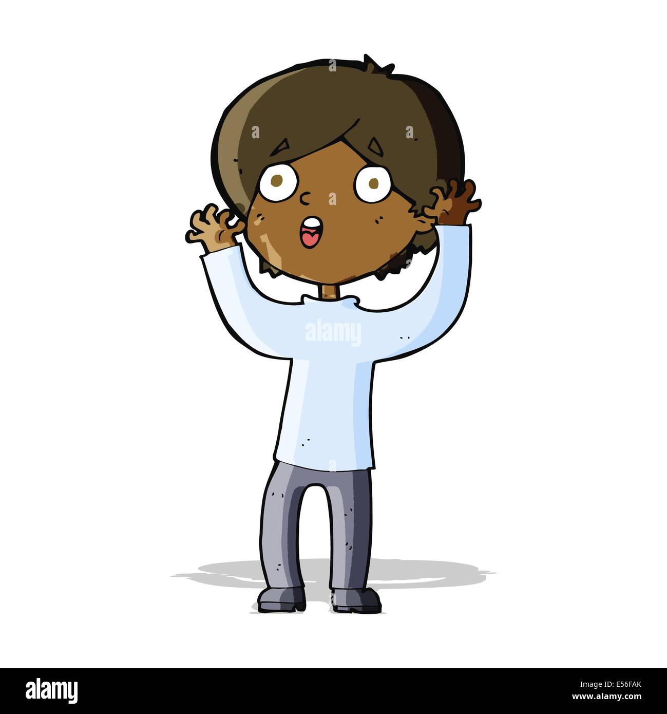 cartoon frightened man Stock Vector Image & Art - Alamy