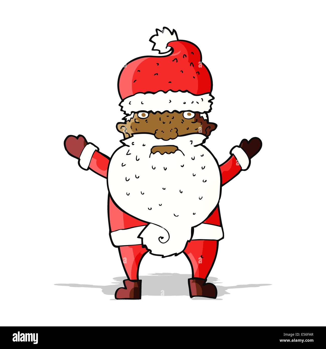 Cartoon Grumpy Santa Stock Vector Image And Art Alamy
