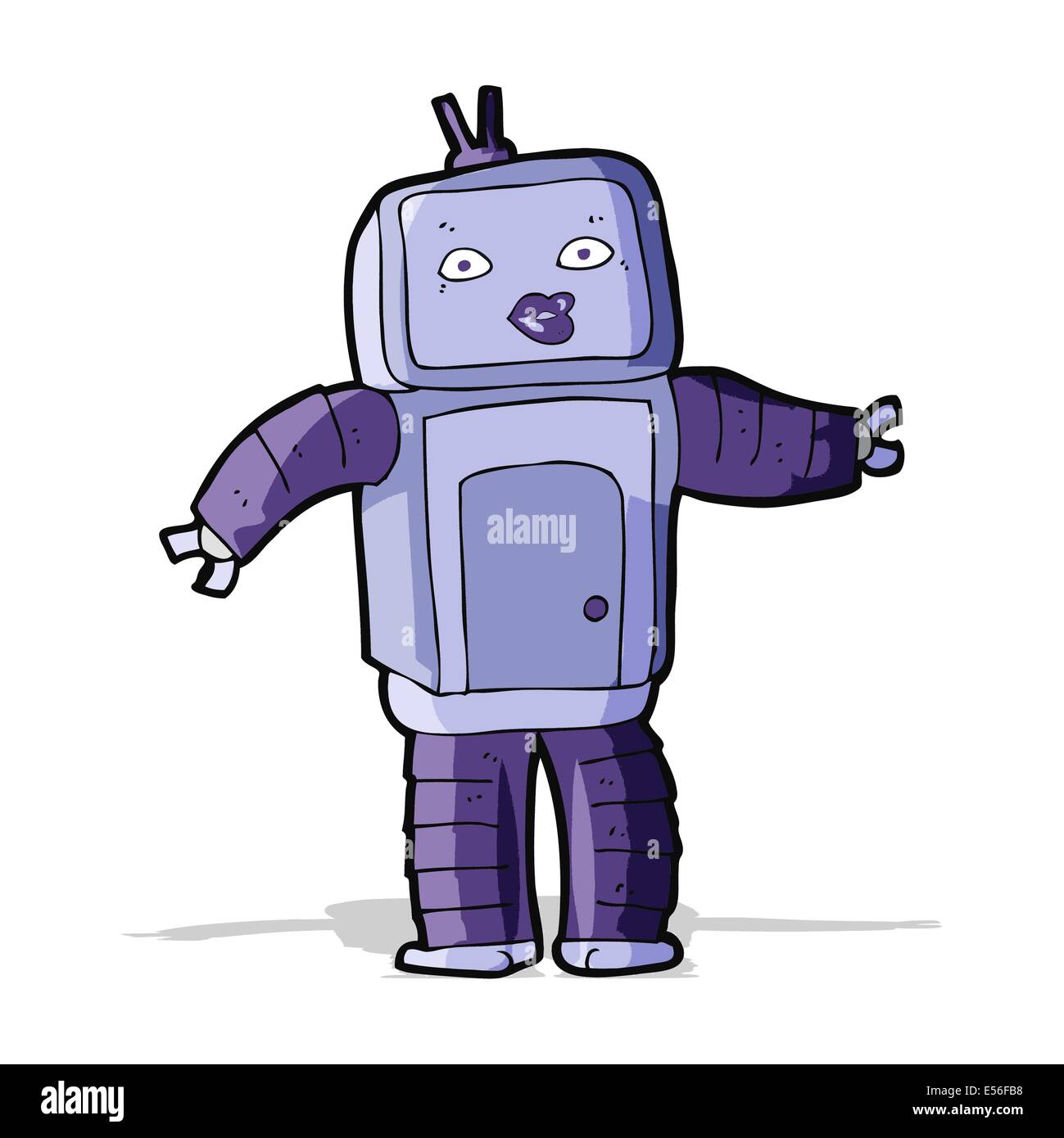 funny cartoon robot Stock Vector Image & Art - Alamy