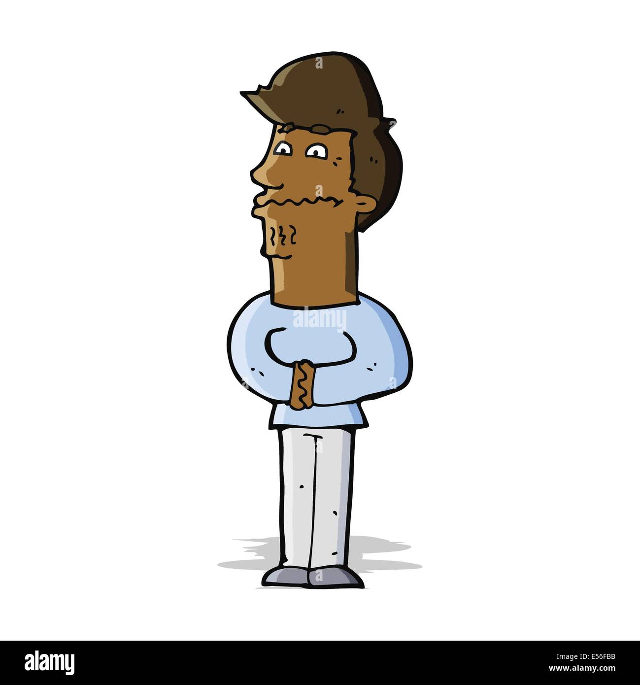 cartoon nervous man Stock Vector Image & Art - Alamy