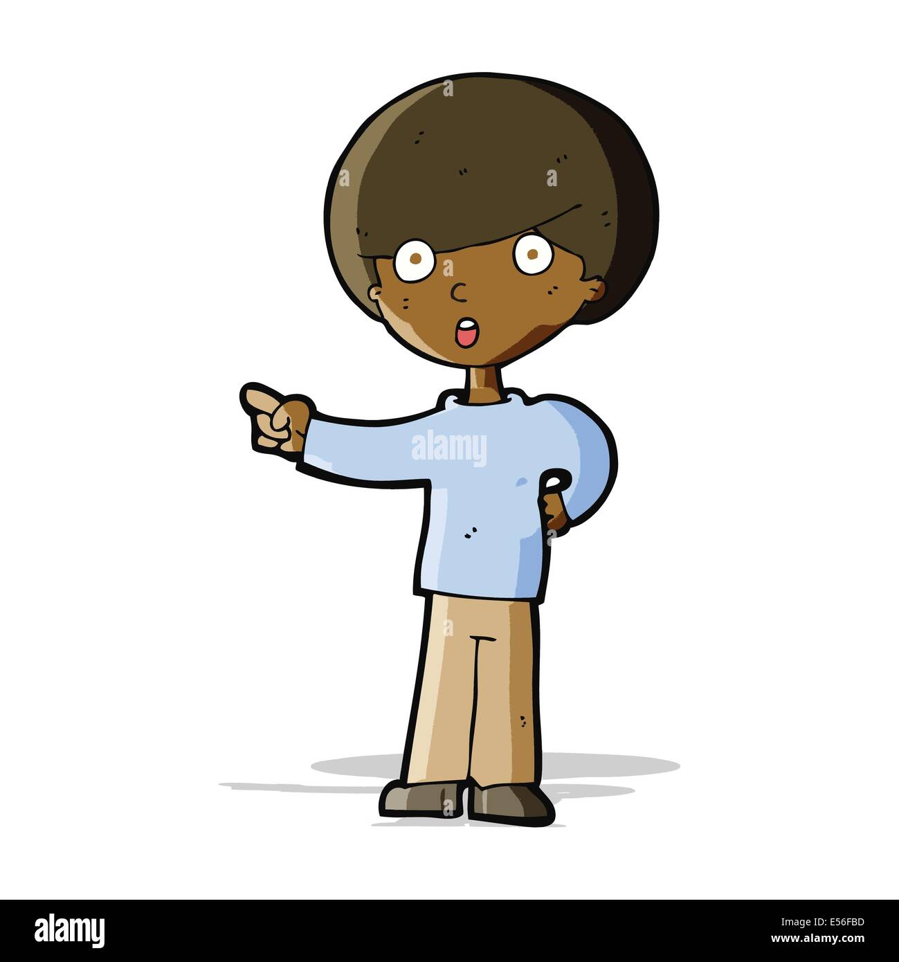 cartoon pointing boy Stock Vector Image & Art - Alamy