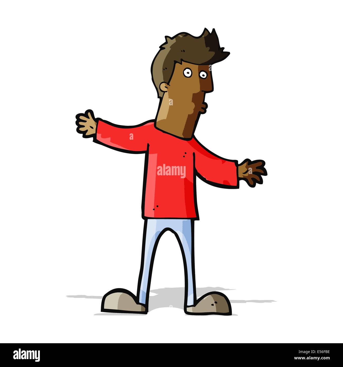 cartoon curious man Stock Vector Image & Art - Alamy