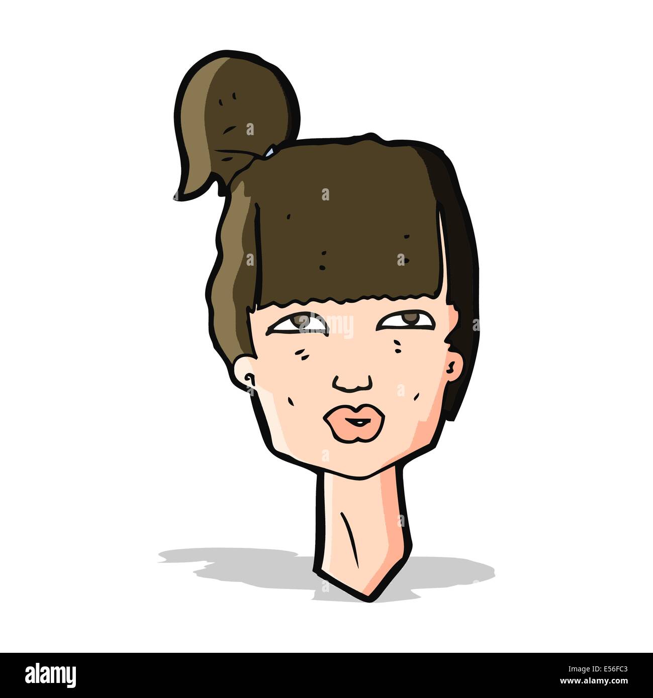 cartoon female head Stock Vector Image & Art - Alamy