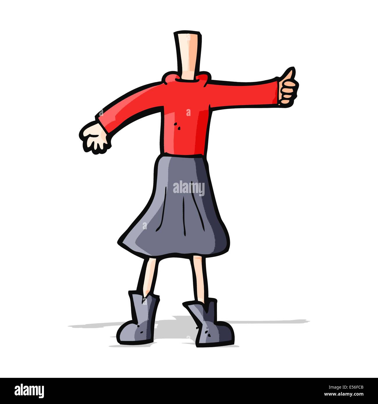 cartoon female body (add photos or mix and match cartoons Stock Vector ...