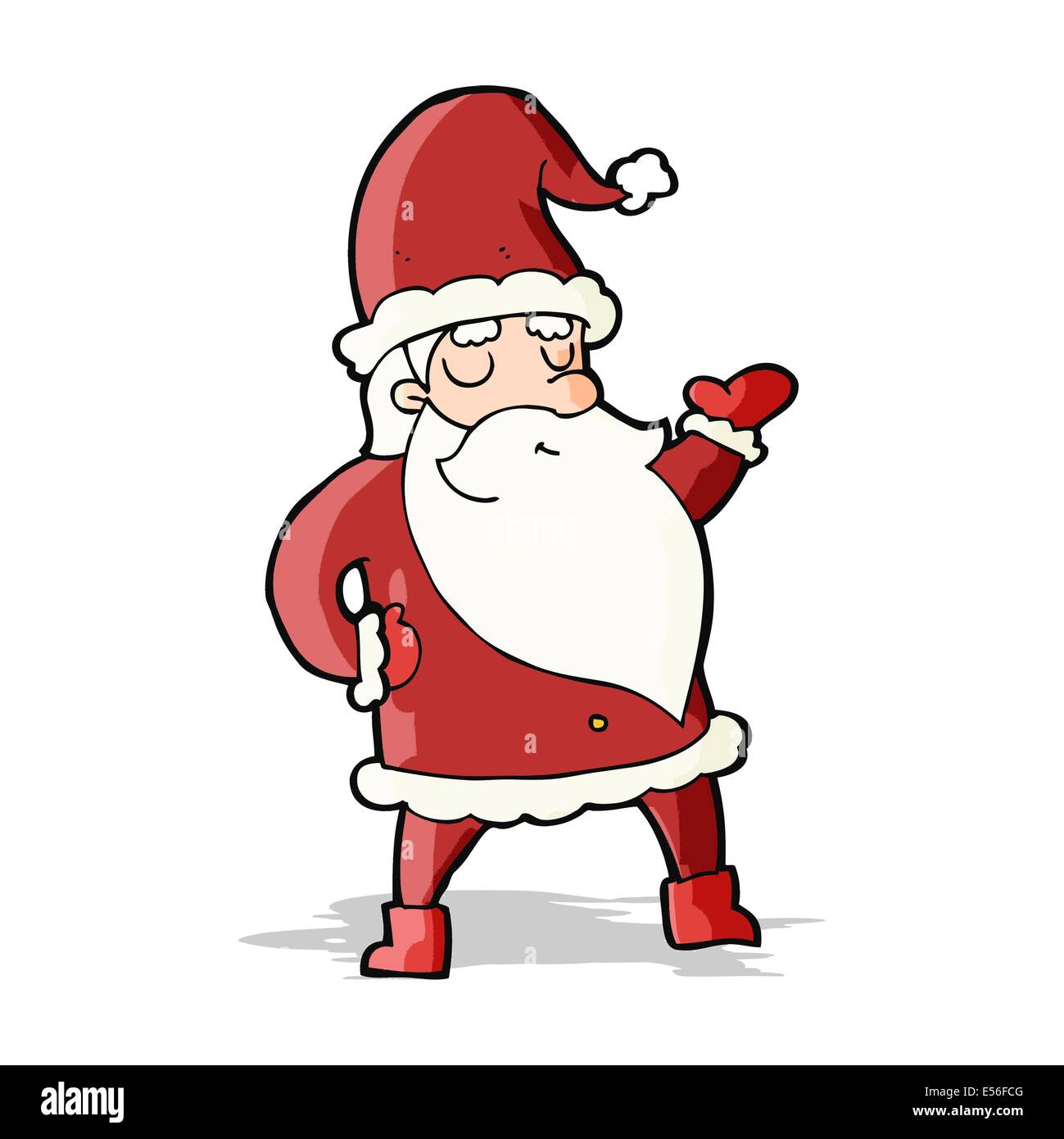 Crazy santa vector cartoon Cut Out Stock Images & Pictures - Alamy