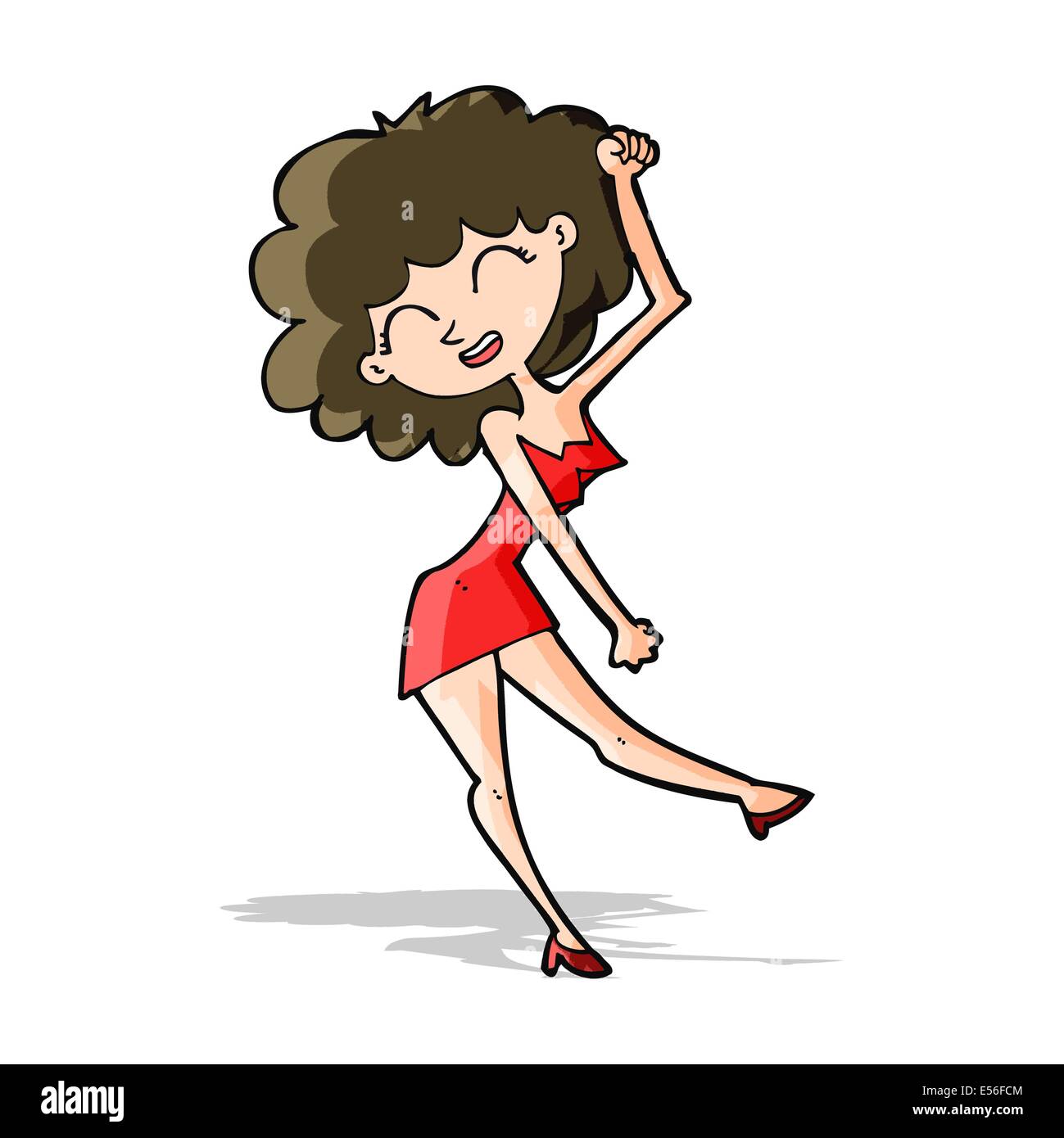 cartoon dancing woman Stock Vector Image & Art - Alamy