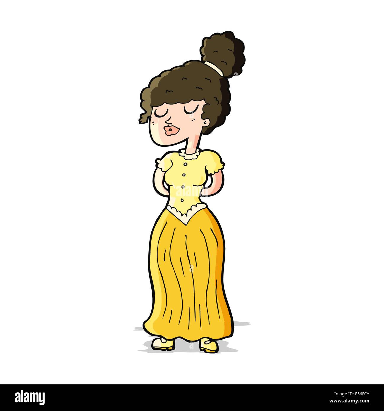 cartoon pretty victorian woman Stock Vector Image & Art - Alamy