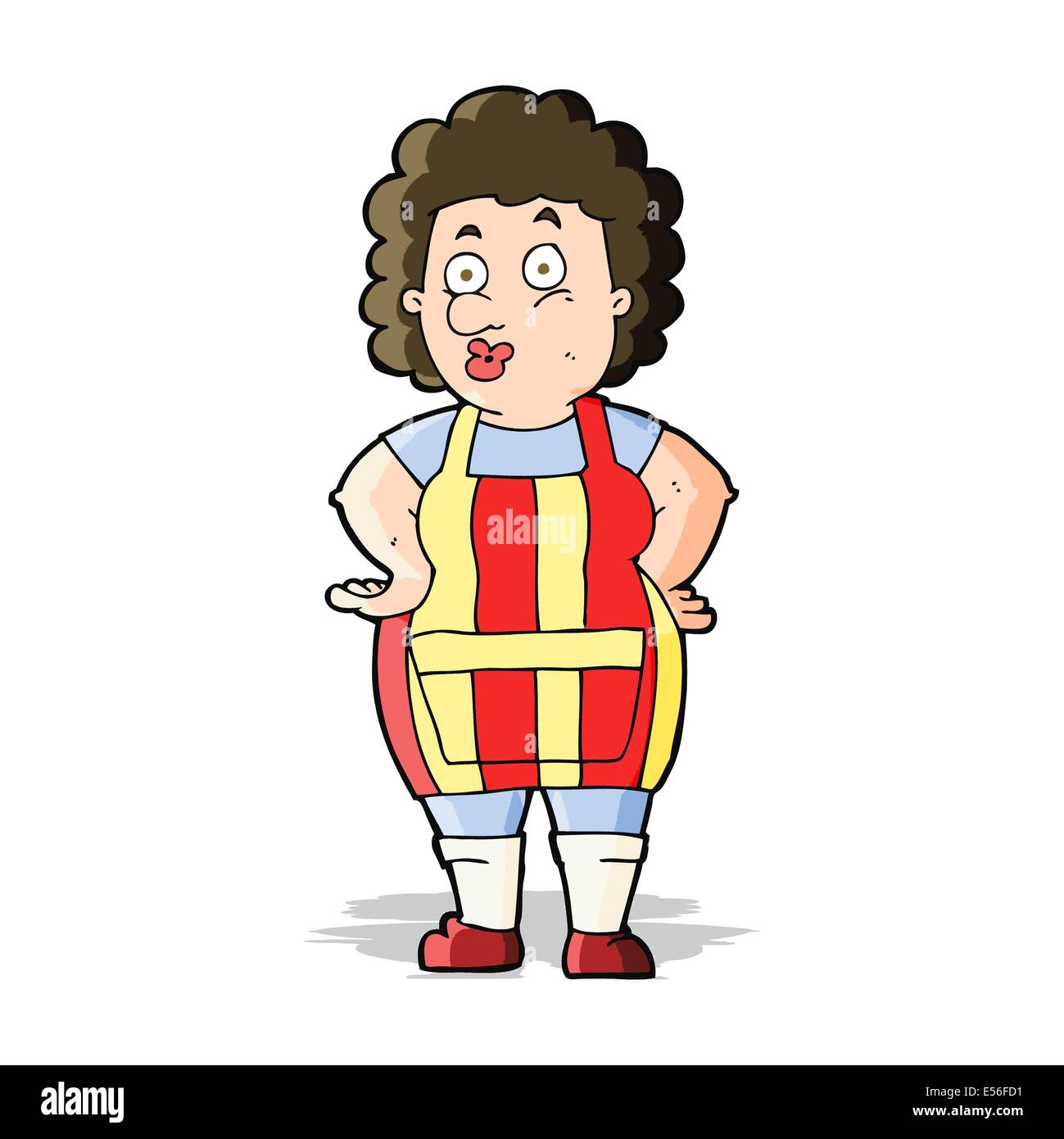 Cute woman in kitchen Cut Out Stock Images & Pictures - Alamy